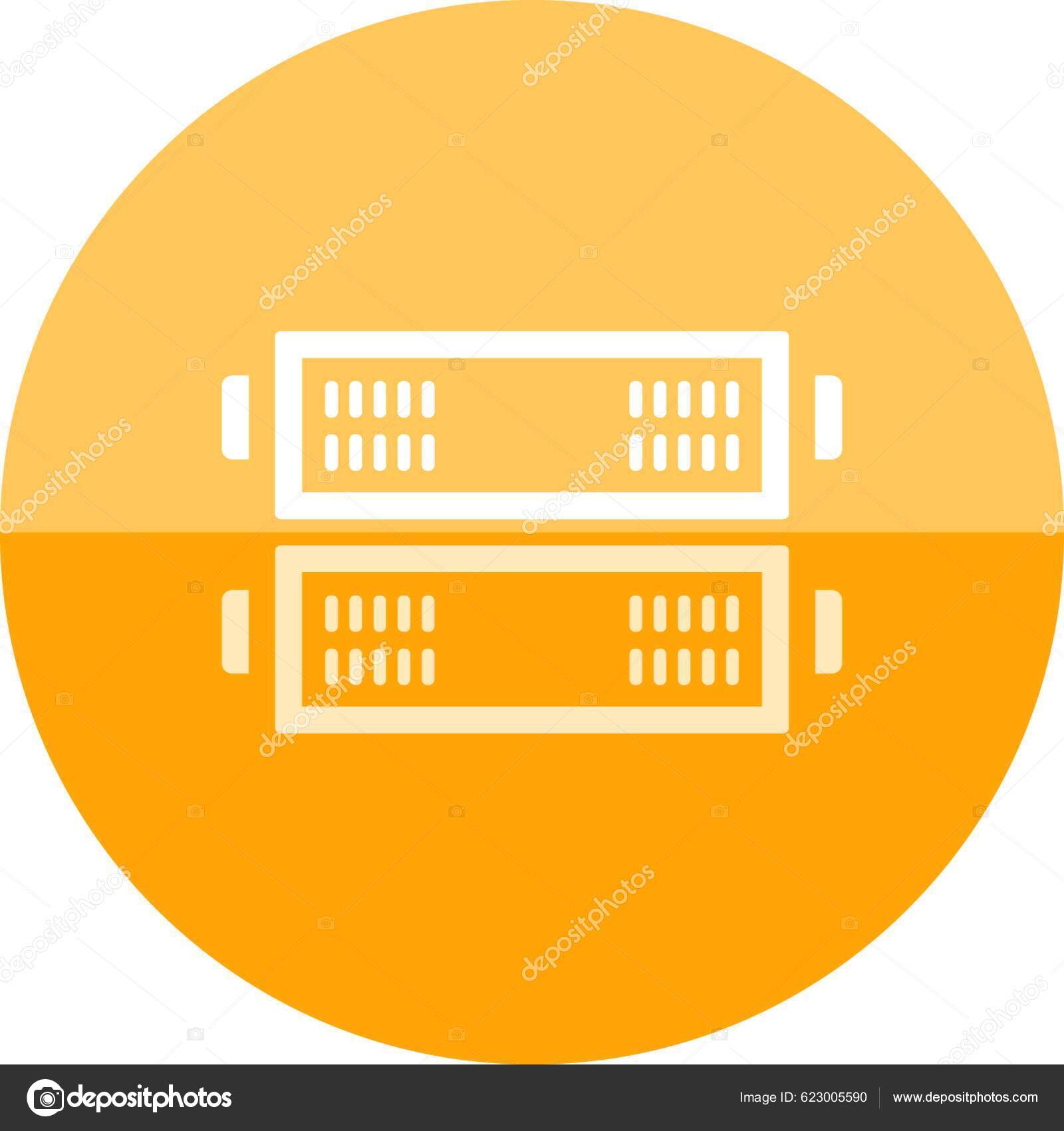 Icono Del Círculo Ilustración Del Vector Rack Del Servidor Vector de ...