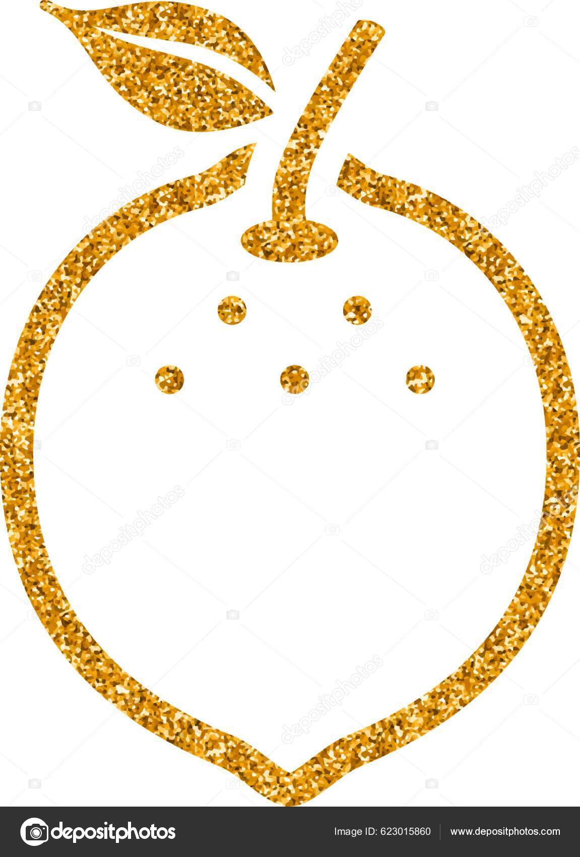 Gold Glitter Icon Lemon Stock Vector by ©YAY_Images 623015860