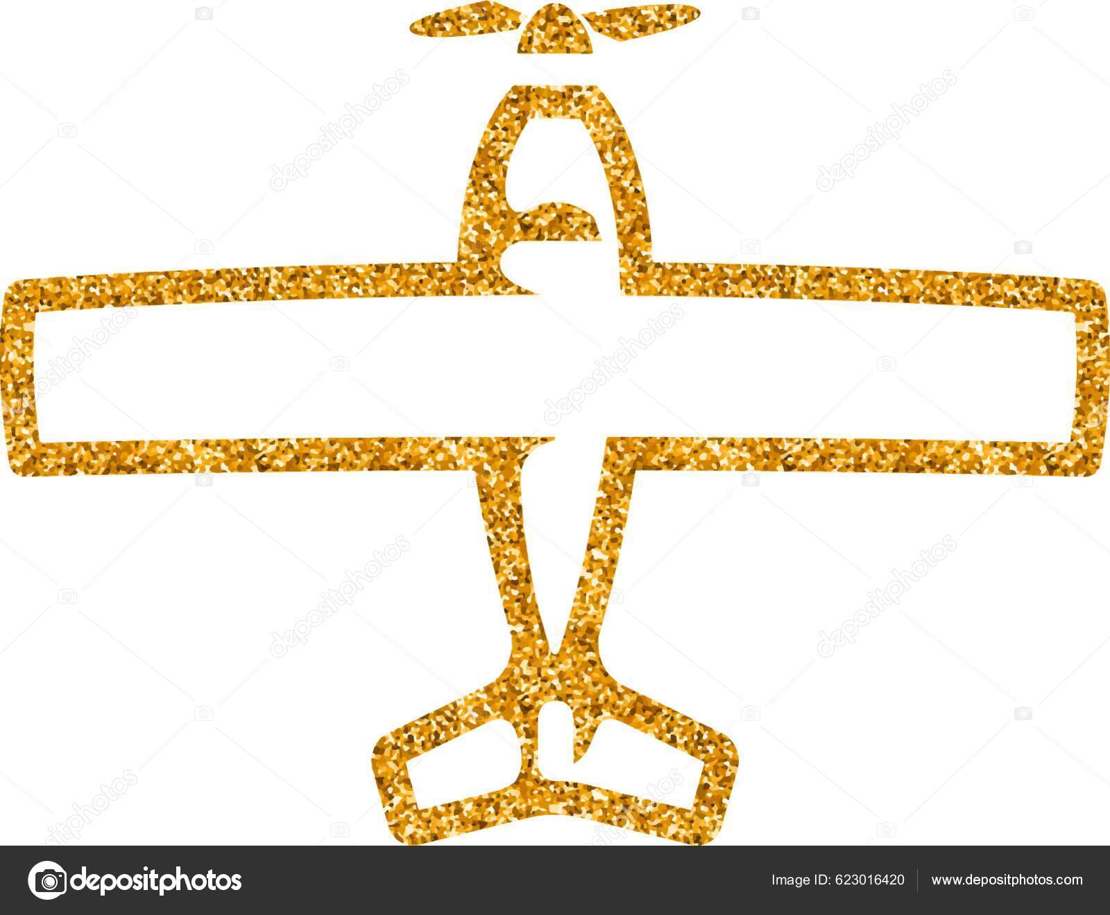 Gold Glitter Icon Vintage Airplane Stock Vector by ©YAY_Images 623016420 Gold Glitter Icon Vintage Airplane Stock Vector by ©YAY_Images 623016420