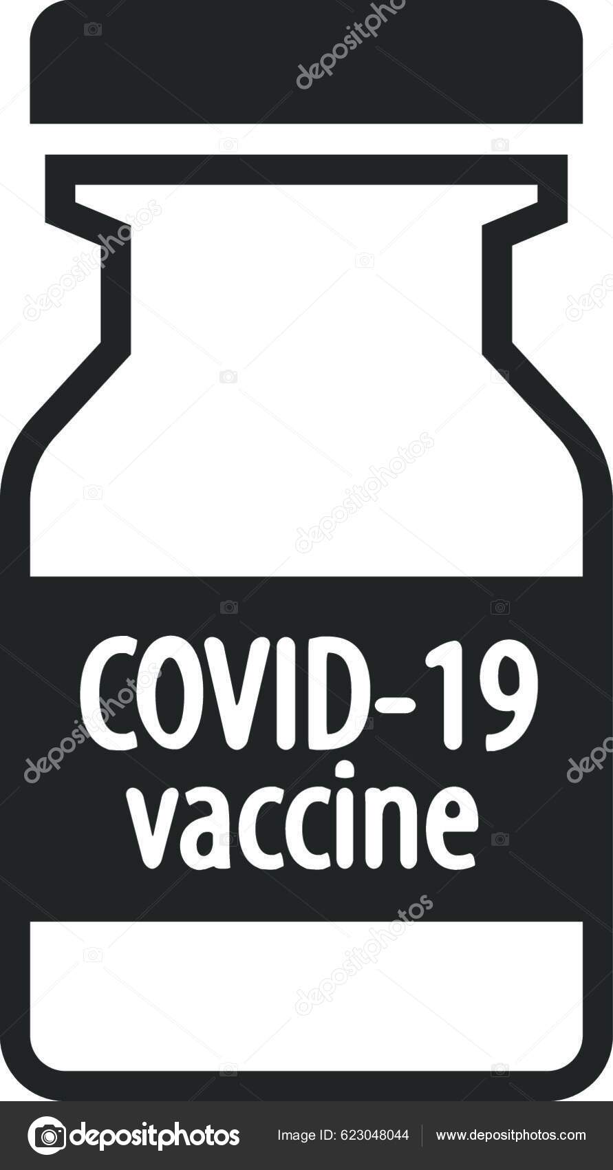 Vaccine Vial Icon Black White Vector de stock por ©YAY_Images 623048044