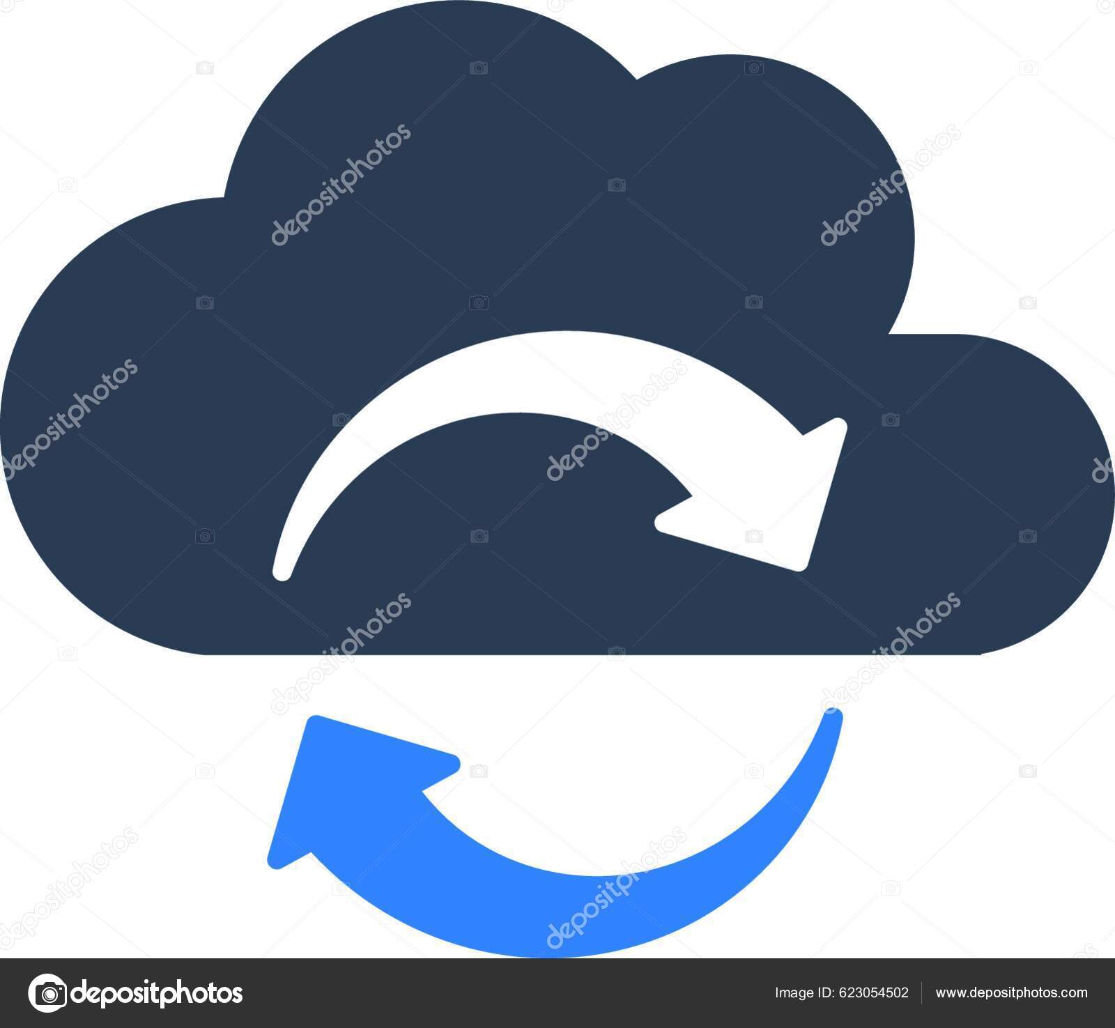 Sync Web Icon Vector White Background Stock Vector by ©YAY_Images 623054502