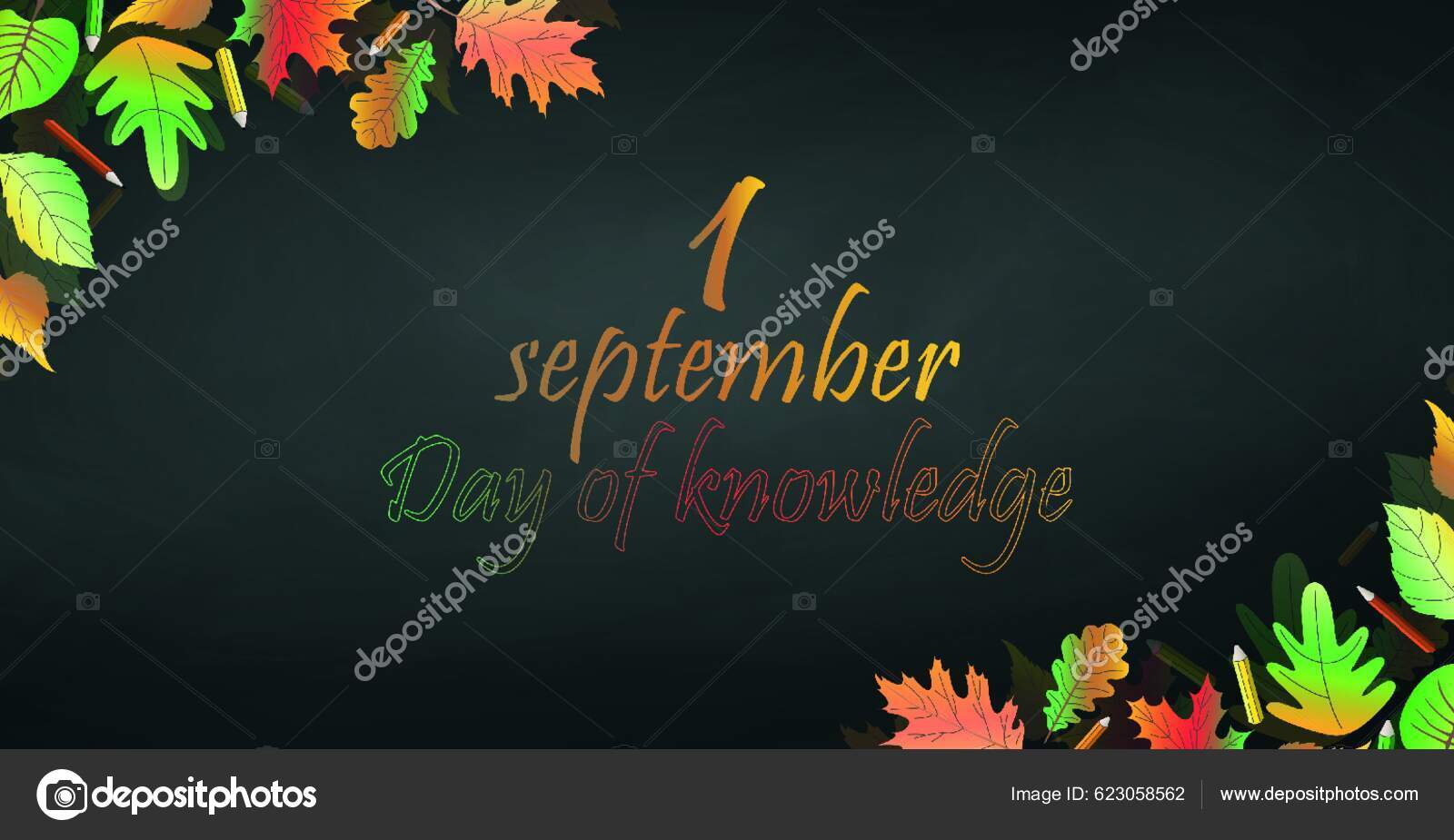 Academic Holiday September Beginning School Year Vector Stock Vector by ...