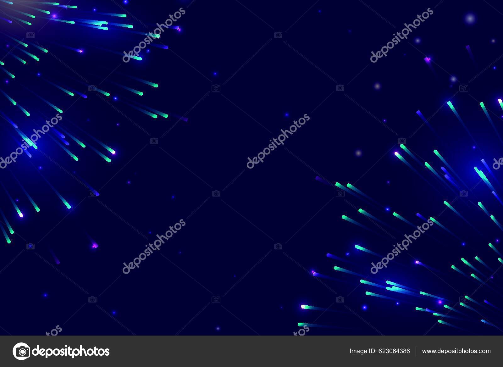 Colorful Neon Meteor Background Design Vector Vector de stock por ©YAY ...