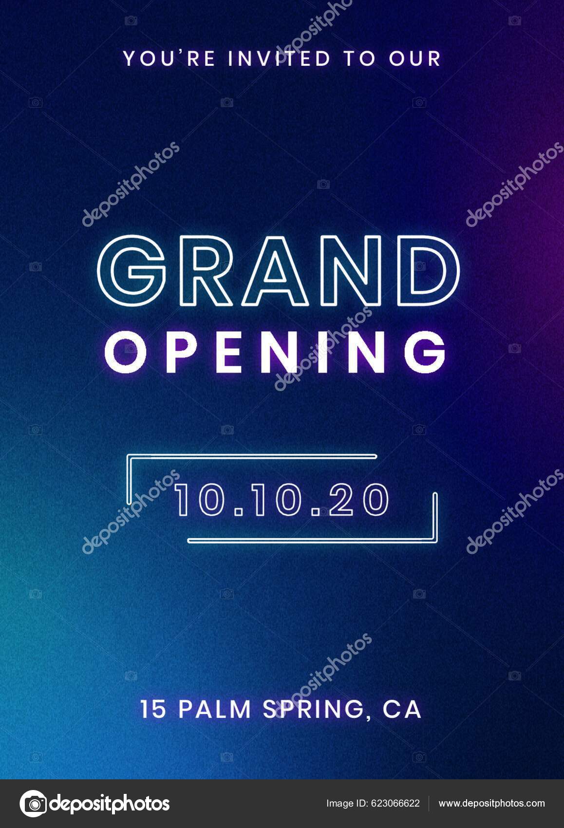 You Invited Our Grand Opening Invitation Card Template Vector Vector de ...