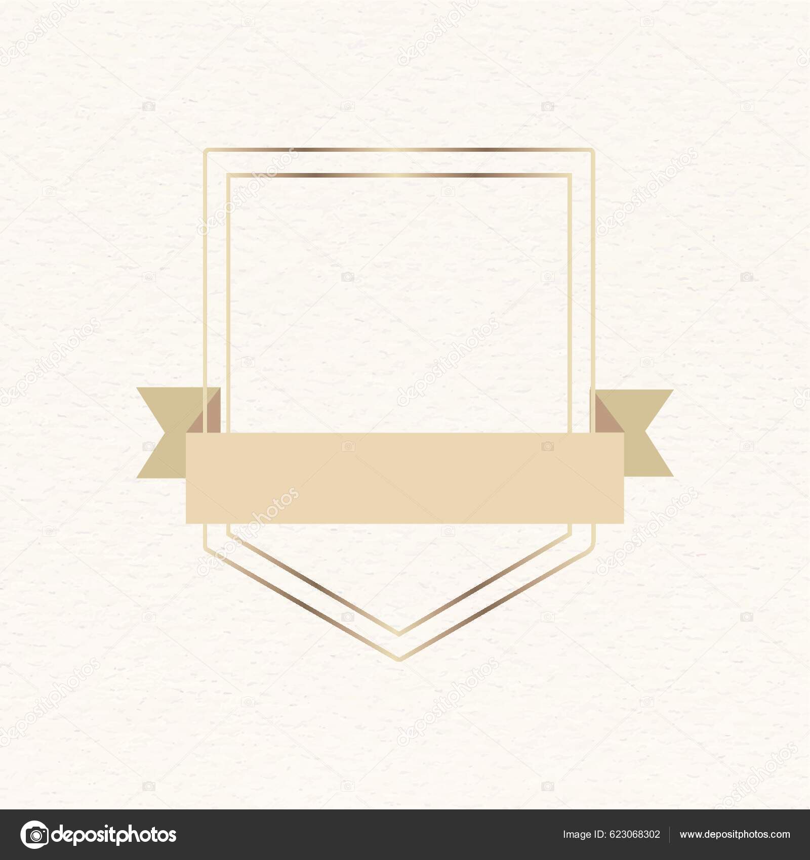 Gold Frame Bronze Ribbon Banner Vector Stock Vector by ©YAY_Images ...