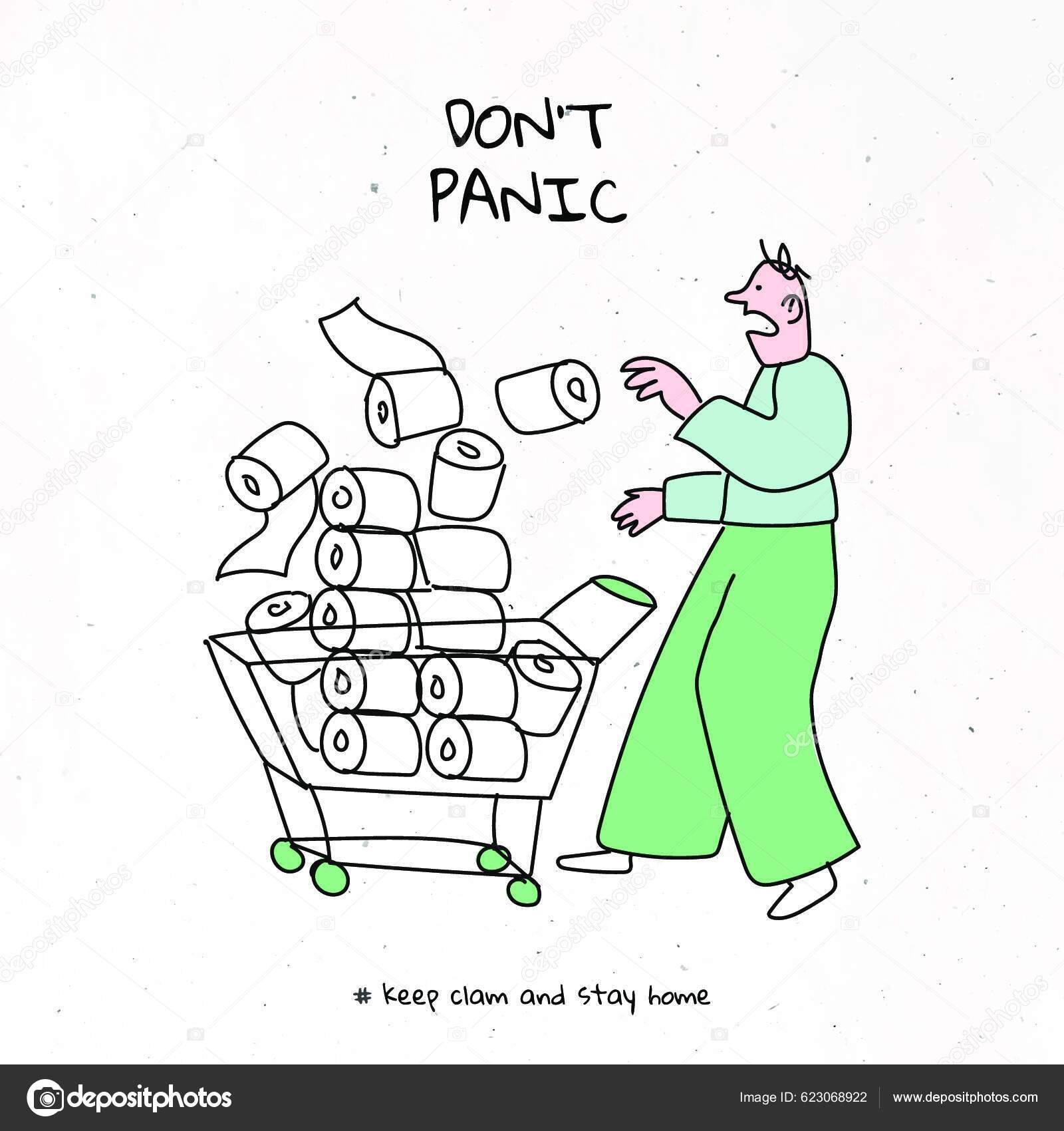 Personal Hygiene Toilet Paper Panic Concept Stock Vector by ©YAY_Images ...