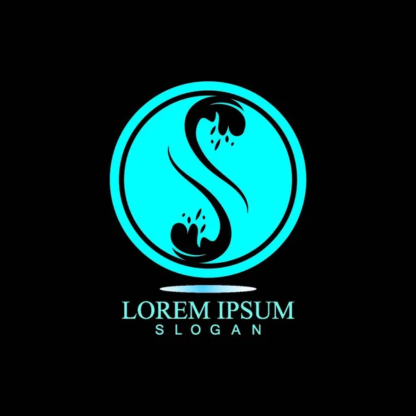 Letra Agua Salpicadura Logotipo Diseño Plantilla Vector de stock por ©YAY_Images 623078900