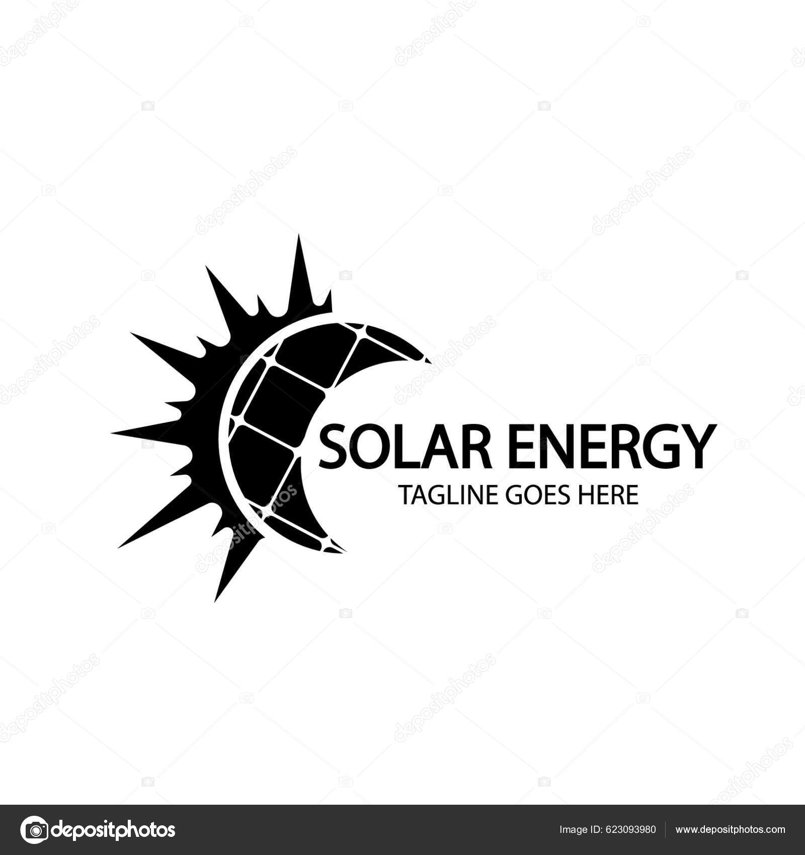 Solar Energy Panel Sun Icon Isolated White Background Stock Vector by ...