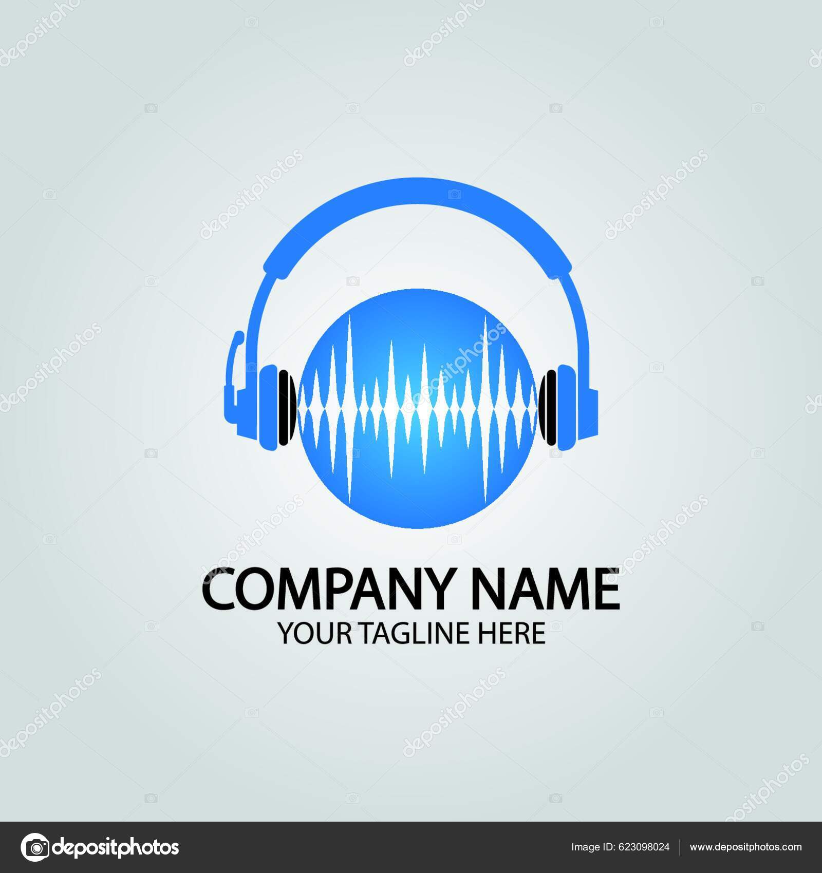 Headphone Music Studio Recording Soundwave Logo Design Inspiration ... Headphone Music Studio Recording Soundwave Logo Design Inspiration ...