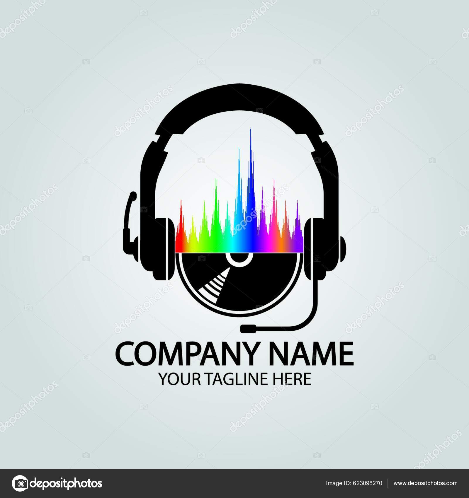Headphone Music Studio Recording Soundwave Logo Design Inspiration ... Headphone Music Studio Recording Soundwave Logo Design Inspiration ...