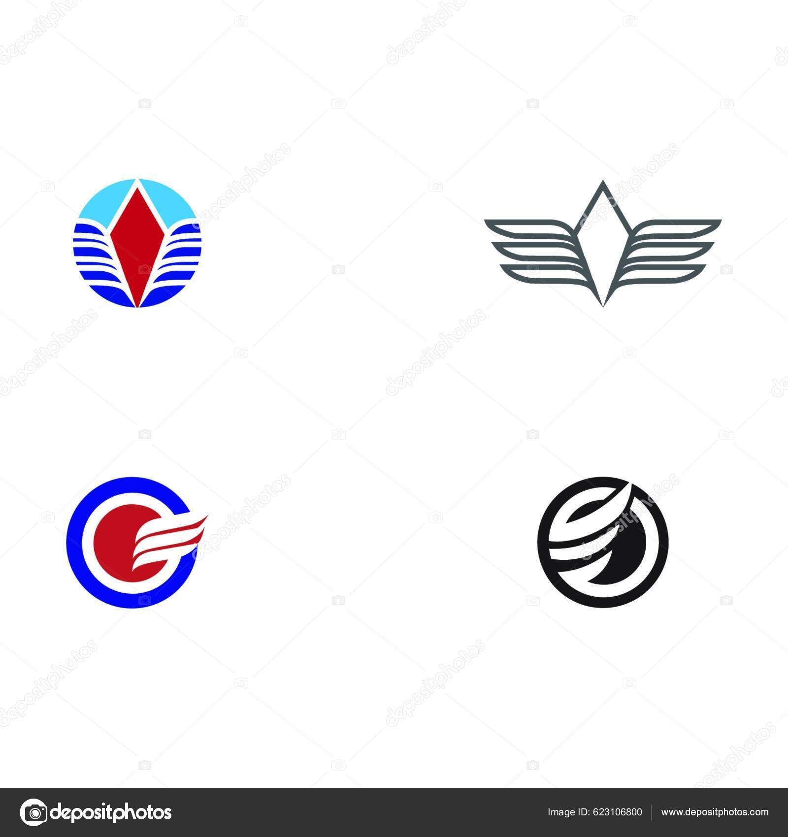 Set Wing Logo Template Vector Stock Vector by ©YAY_Images 623106800
