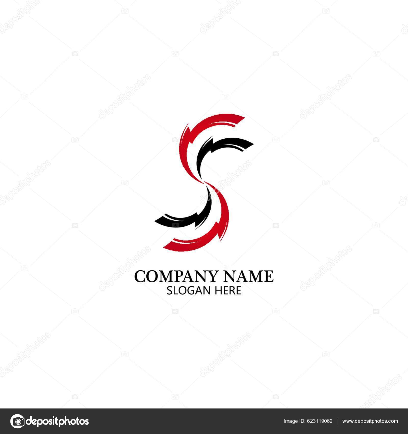 Flash Letter Thunderbolt Logo Vector Template Icons Stock Vector by ...