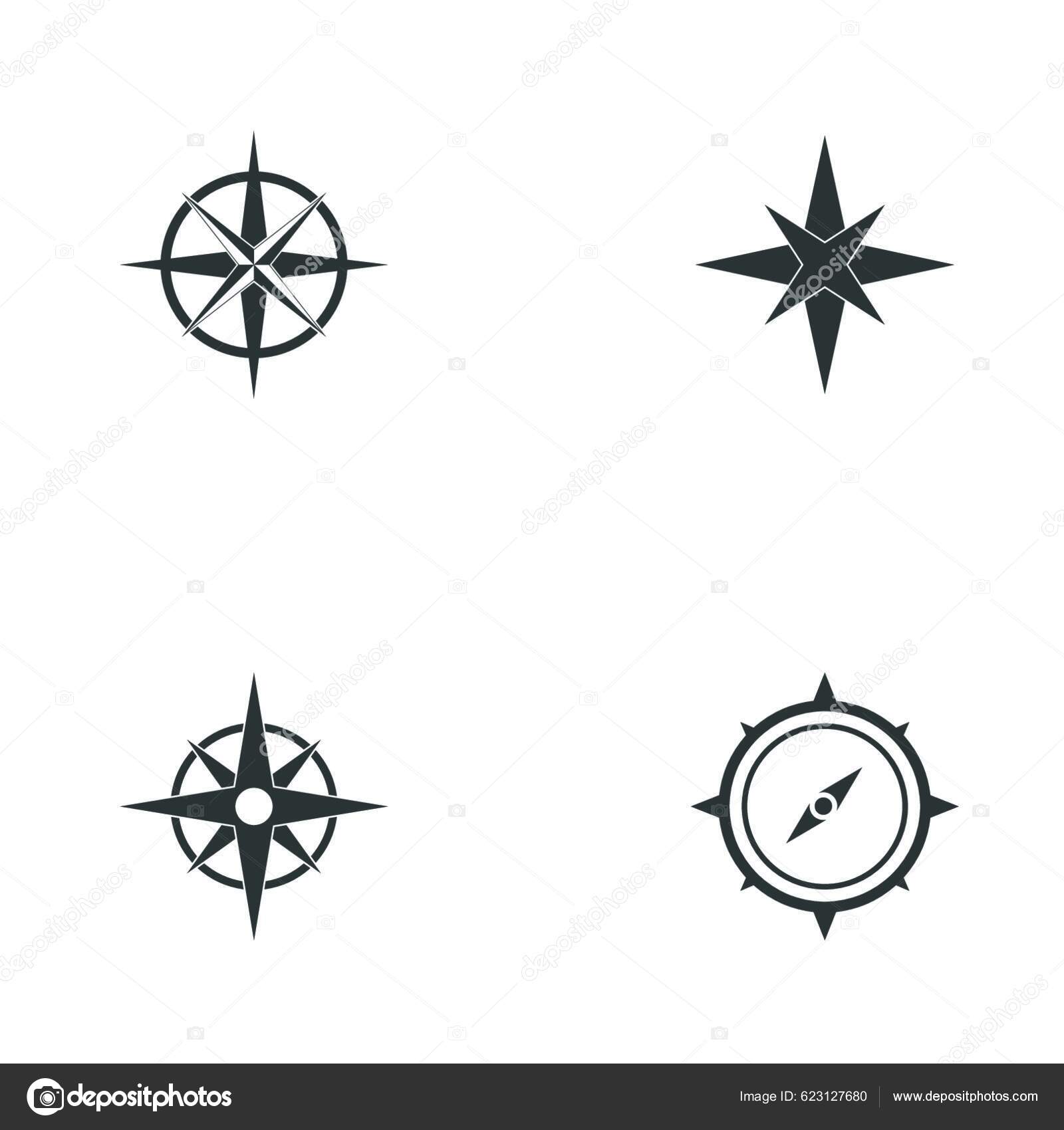 Vector Compass Signs Symbols Stock Vector by ©YAY_Images 623127680