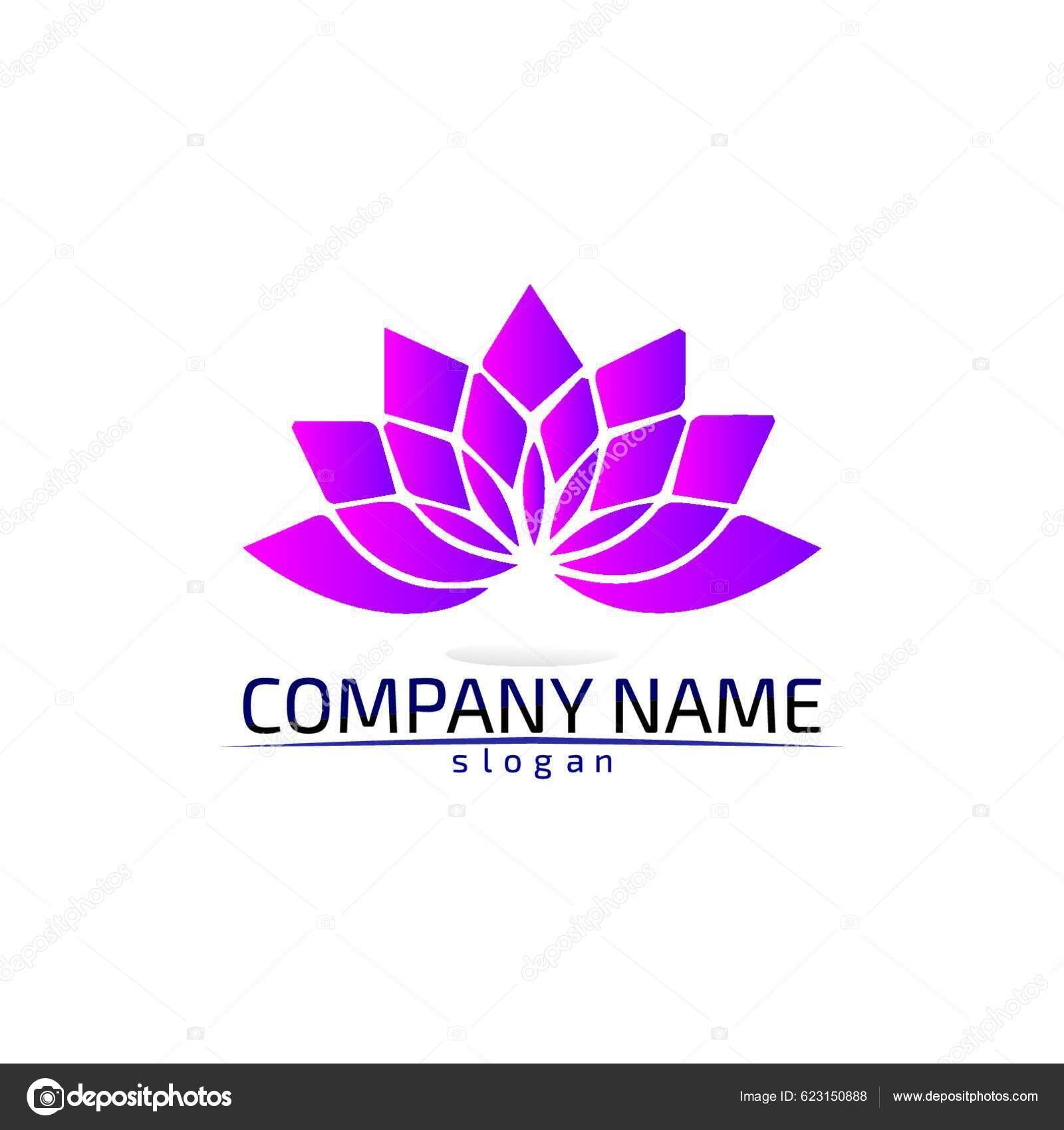 Vector Lotus Flower Sign Wellness Spa Yoga Design Stock Vector by ©YAY ...
