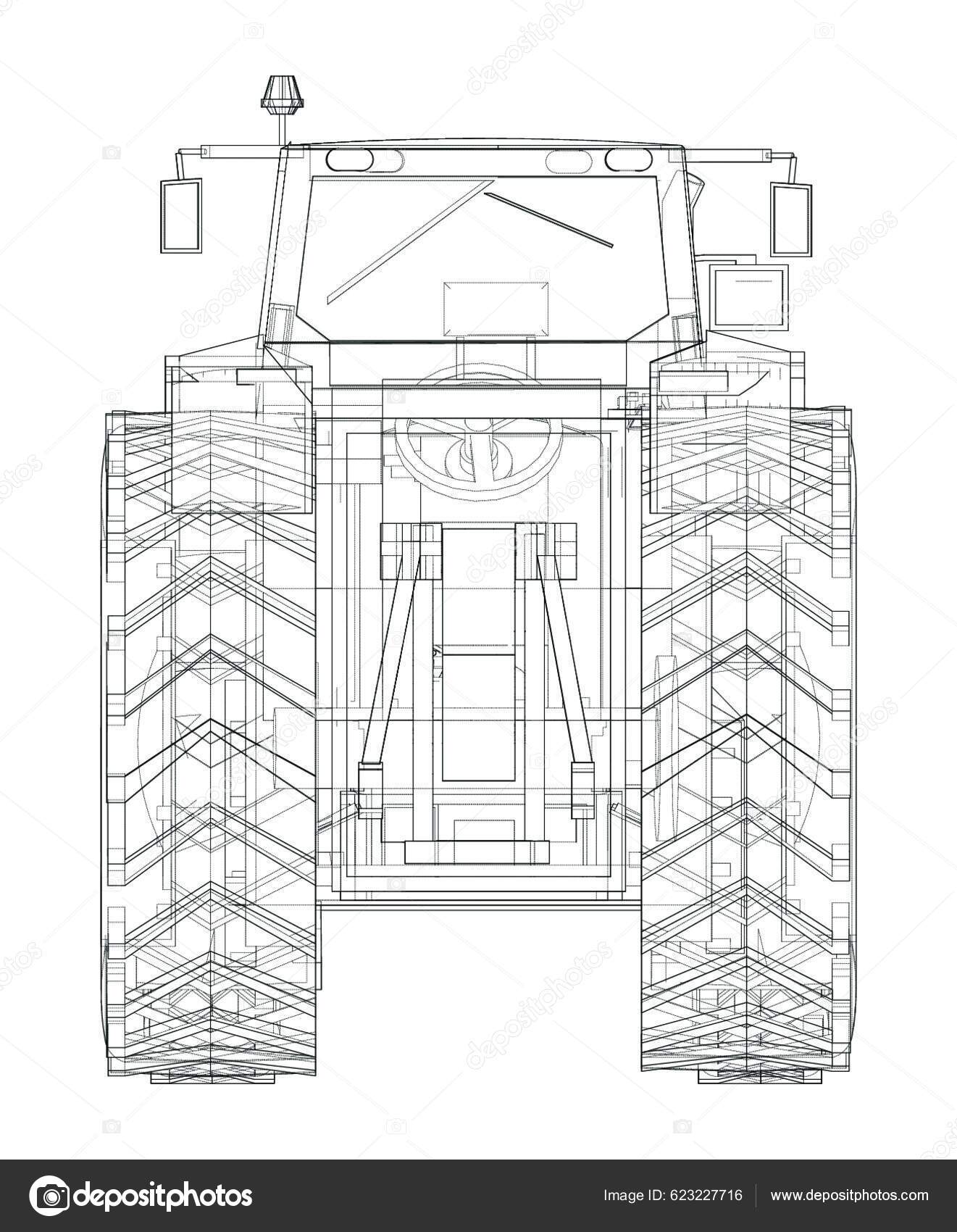 Farm Tractor Concept Vector Stock Vector by ©YAY_Images 623227716