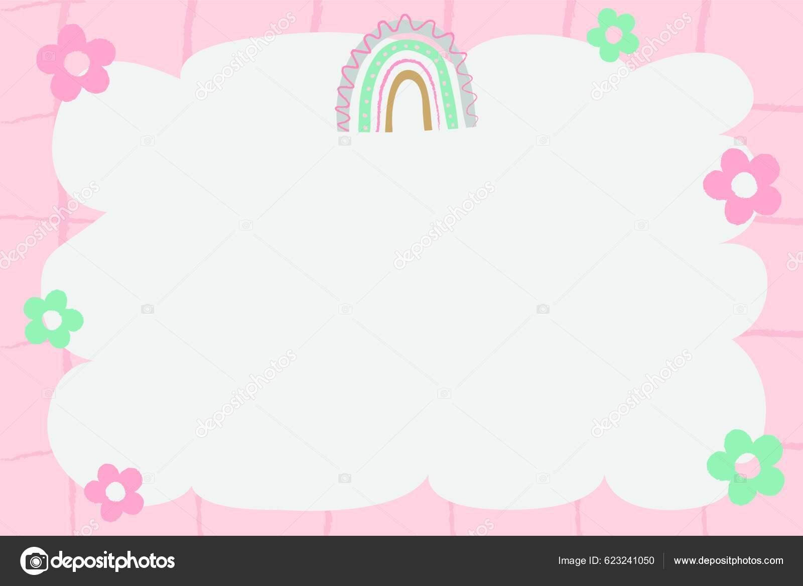 Cute Doodle Frame Rainbow Border Vector Stock Vector by ©YAY_Images ...