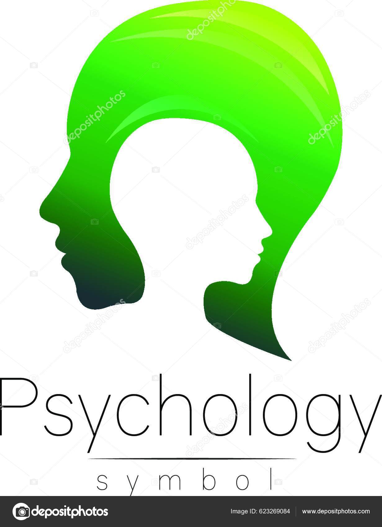 Modern Head Sign Psychology Profile Human Creative Style Symbol Vector ...