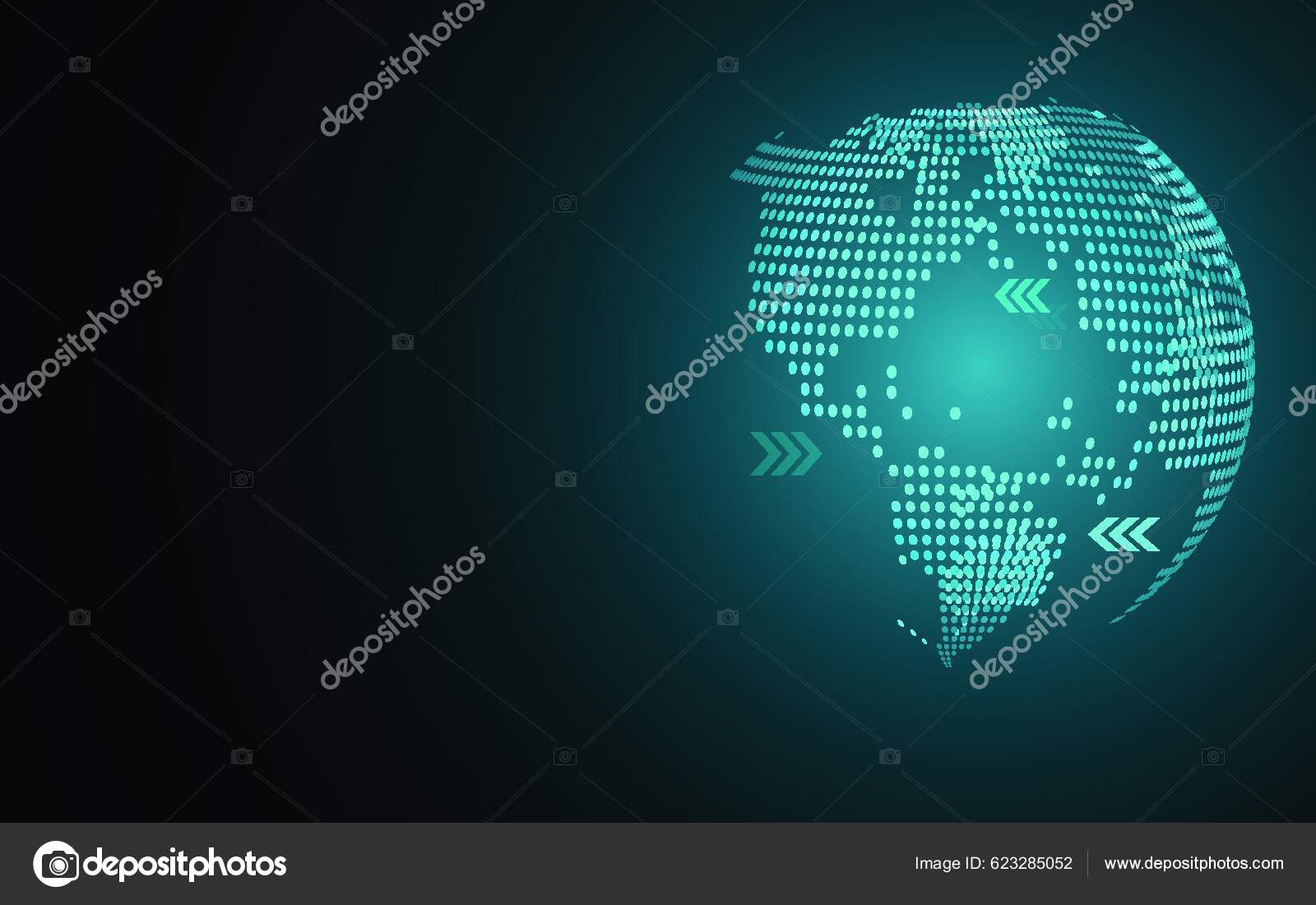 Blue Abstract Global Dot Map Background Radial Gradient Modern Design ...