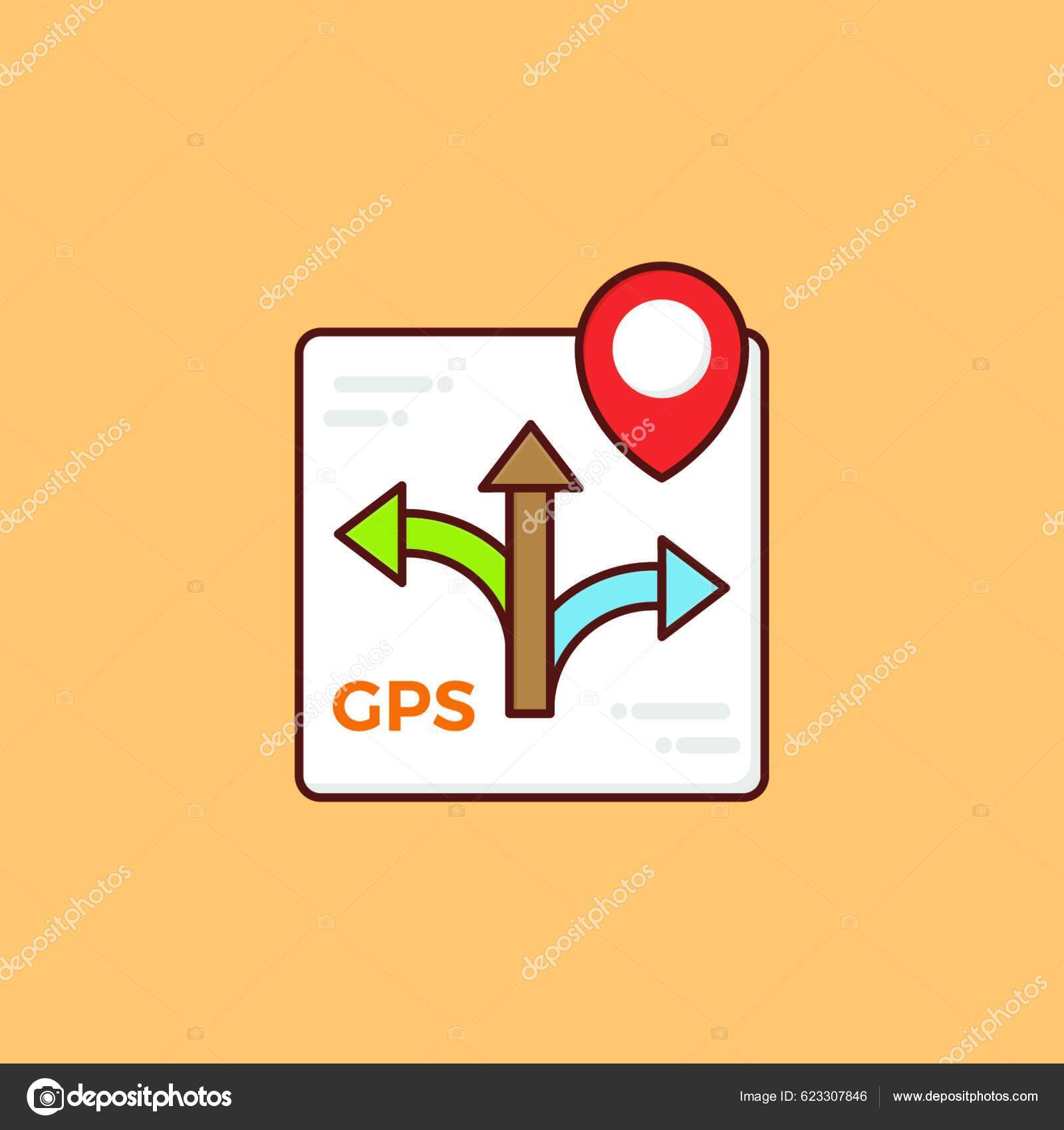 Gps Icon Vector Illustration Stock Vector by ©YAY_Images 623307846
