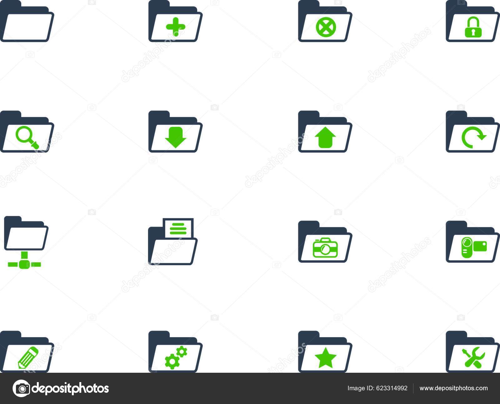Folder Icon Set Vector Illustration Stock Vector by ©YAY_Images 623314992