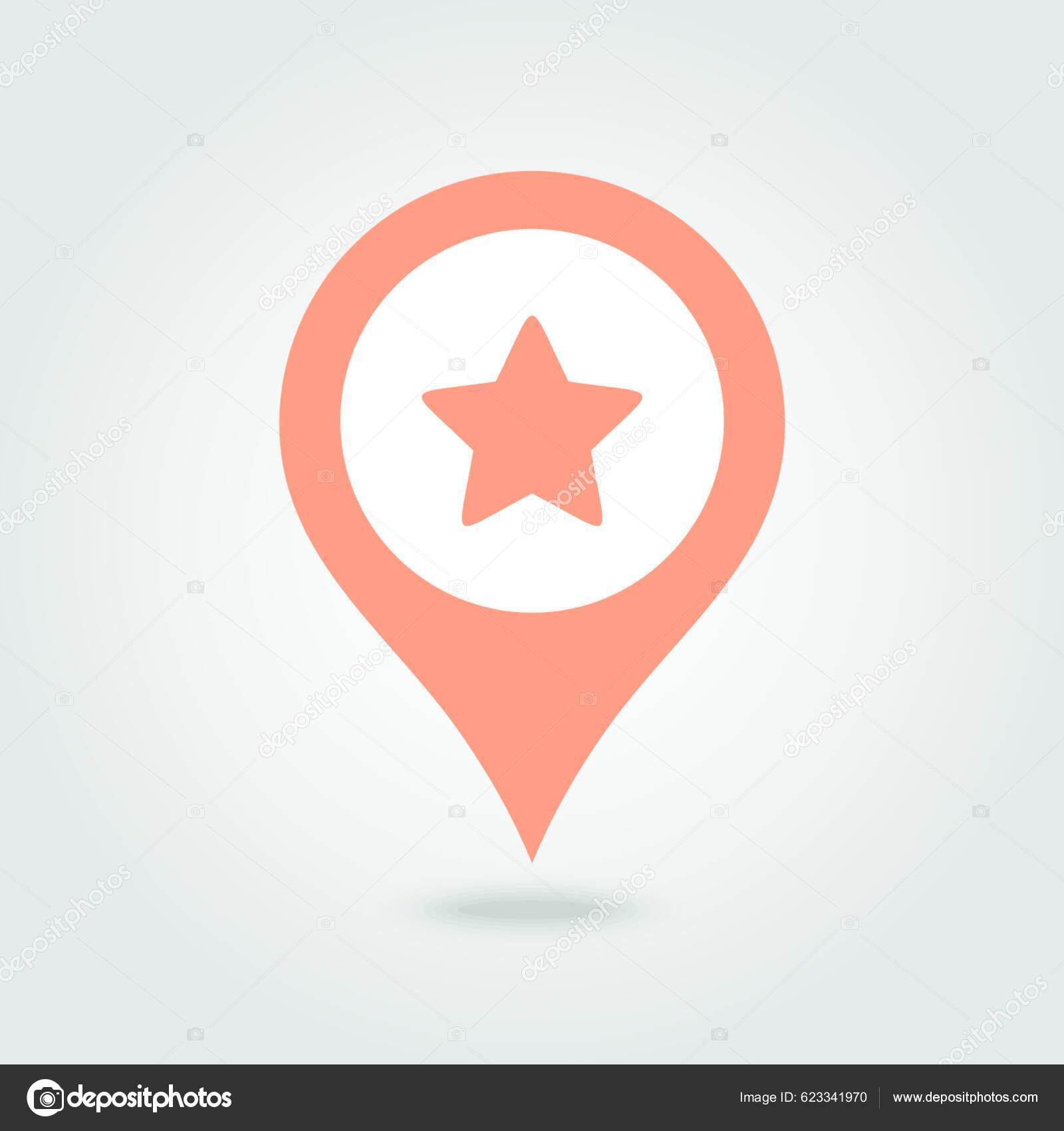 Star Favorite Pin Map Icon Map Pointer Markers Stock Vector by ©YAY ...
