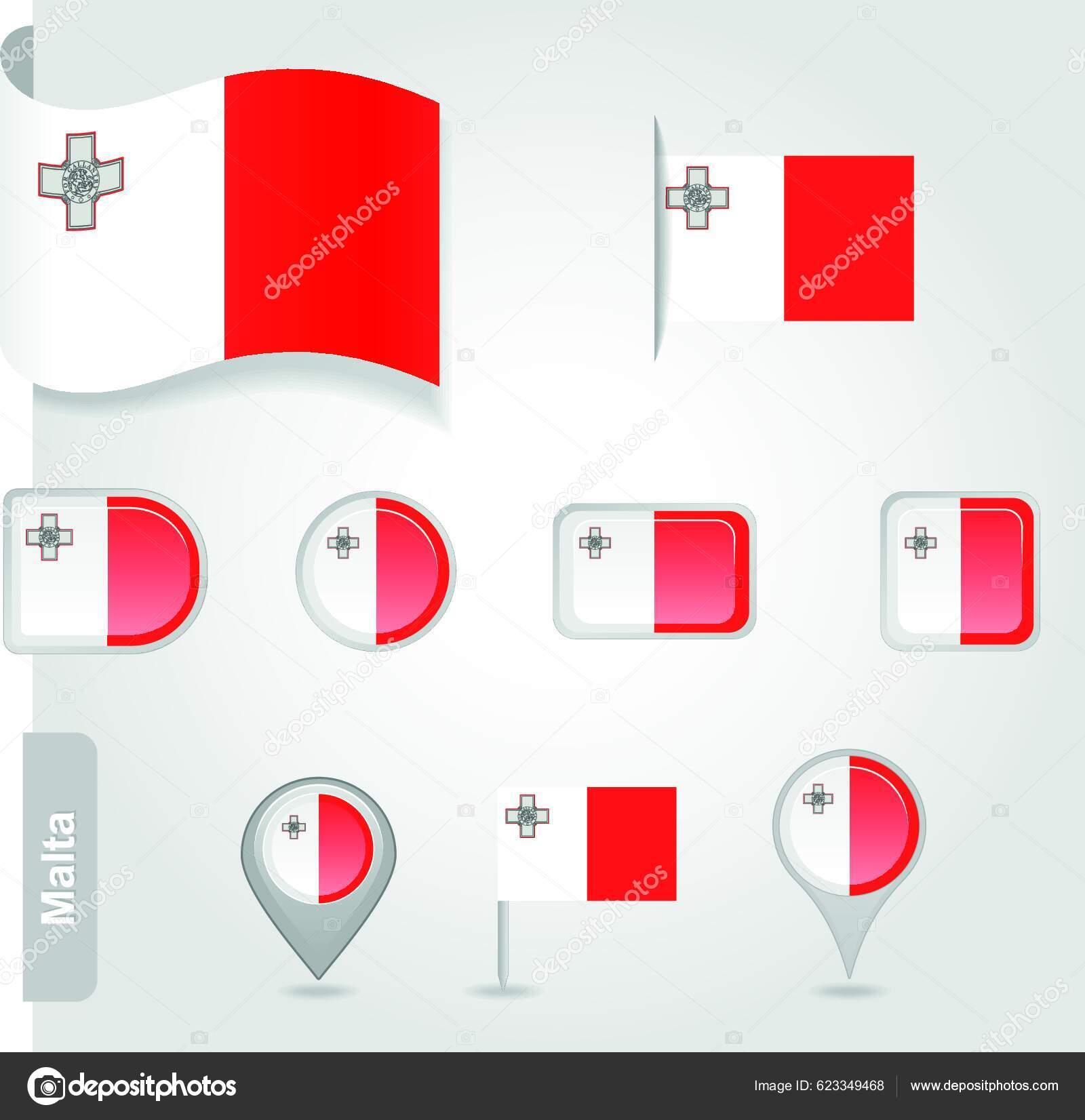 Malta Flag Icon Vector Illustration Stock Vector by ©YAY_Images 623349468