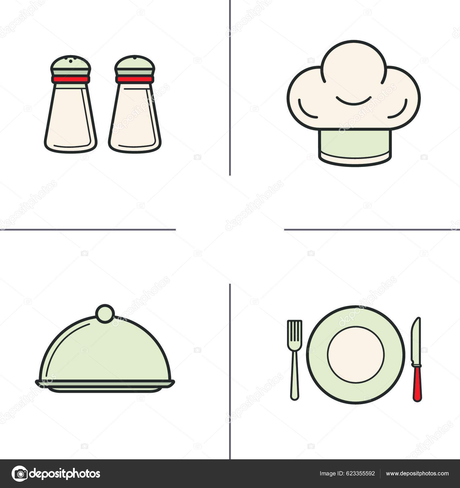 Restaurant Kitchen Equipment Color Icons Set Stock Vector by ©YAY_Images 623355592