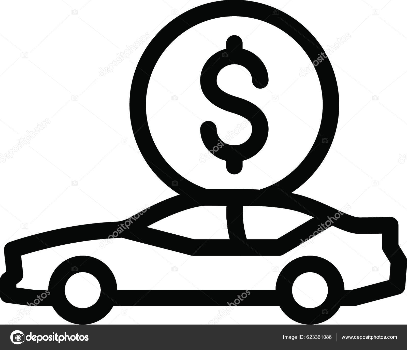Car Dollar Sign Icon Vector Illustration Stock Vector by ©YAY_Images ...