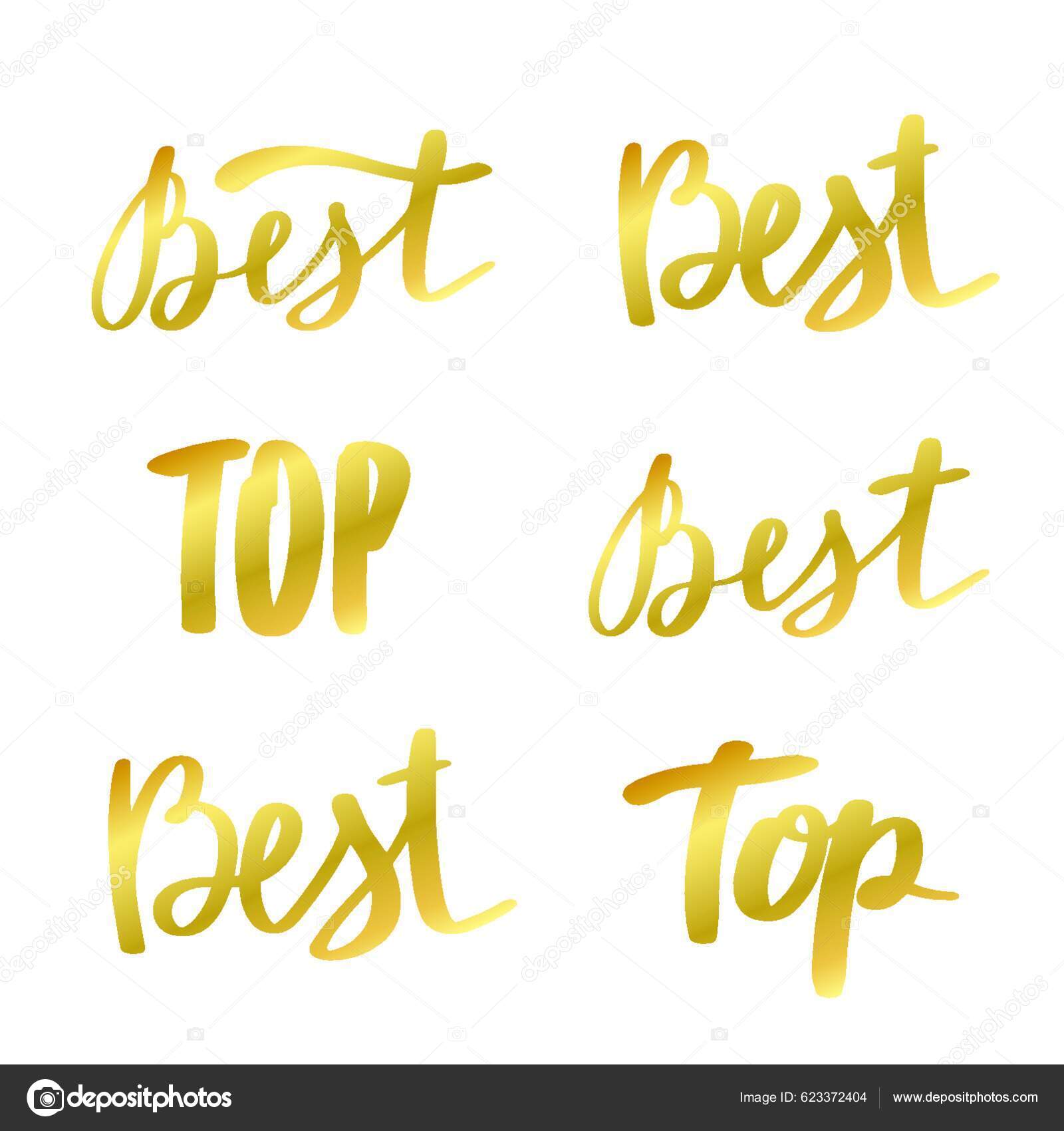 Royal Luxury Lettering Set Gold Hand Drawn Retro Text Calligraphi Stock ...