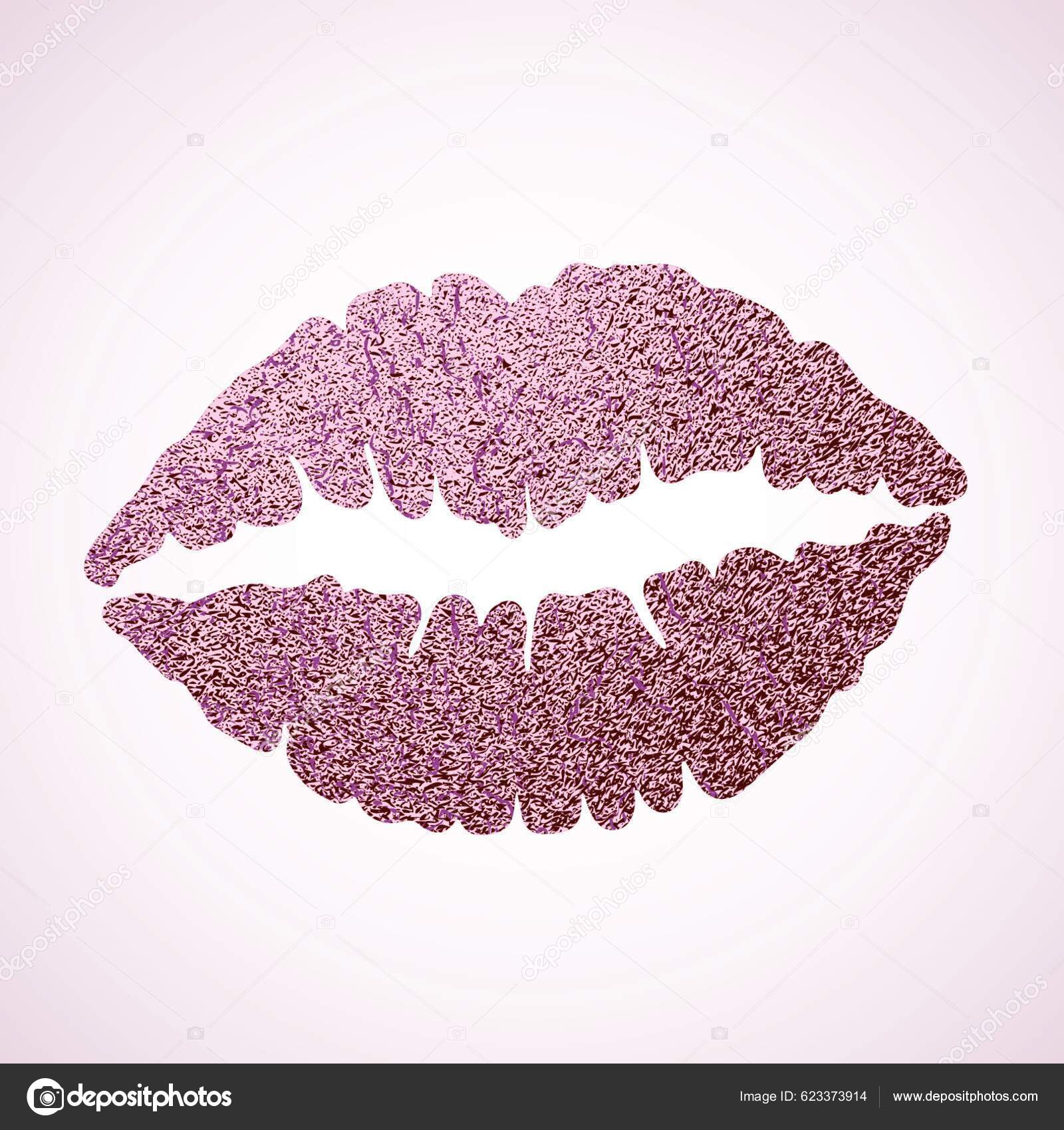 Icono Labio Con Efecto Brillo Vector de stock por ©YAY_Images 623373914