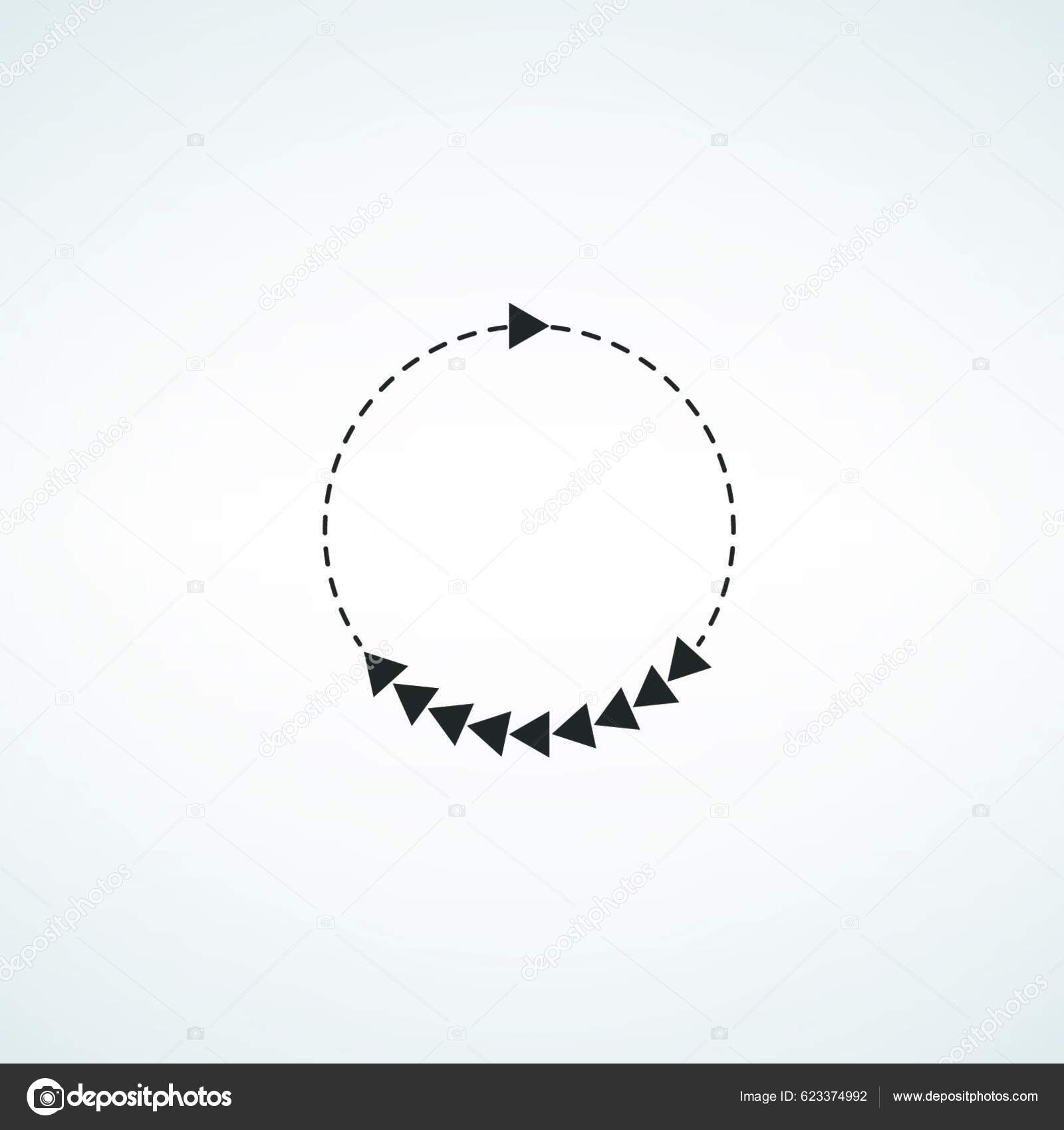 Arrows Circle Clockwise Refresh Sign Stock Vector Illustration Isolated ...