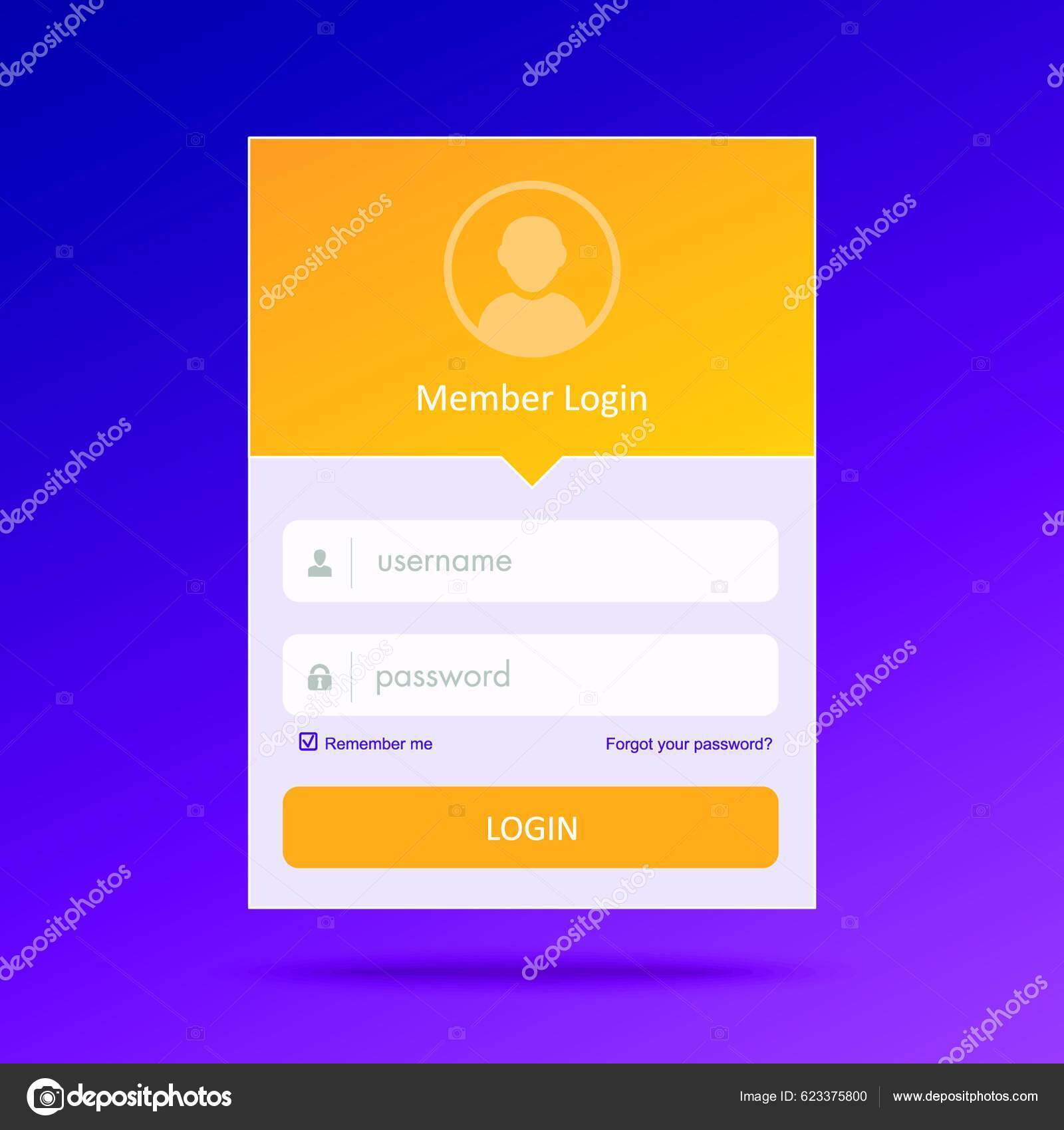 Login Form Design Icon Vector Illustration 스톡 벡터 - ©YAY_Images 623375800