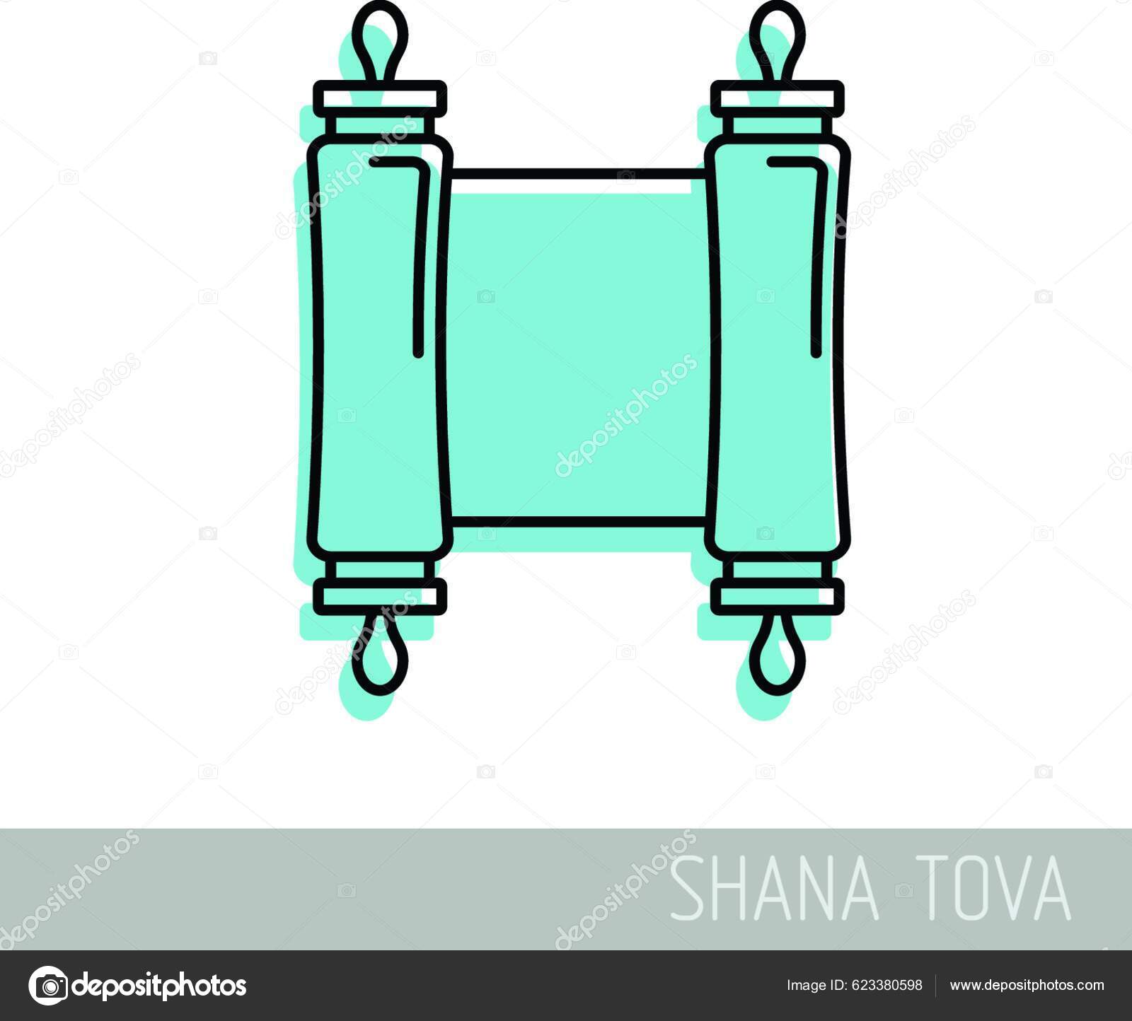 Torah Scroll Rosh Hashanah Icon Shana Tova Stock Vector Image by ©YAY ...