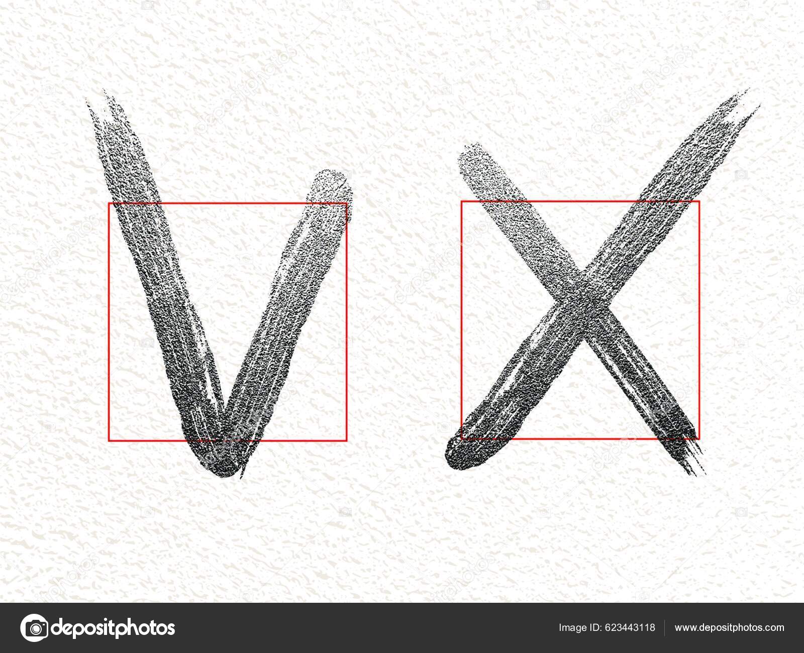 Black Brush Check Marks Icons Set Stock Vector by ©YAY_Images 623443118