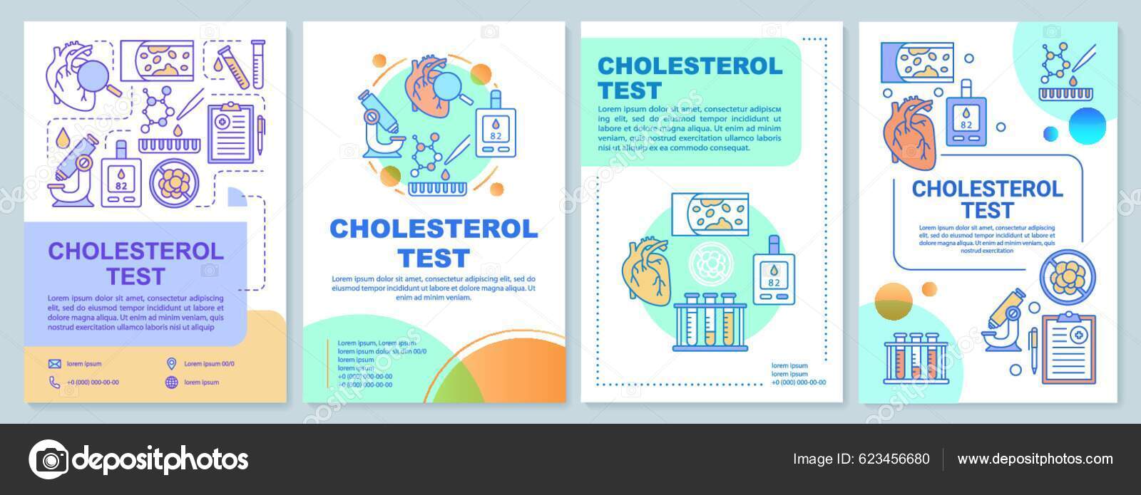 Image vectorielle Cholesterol Test Brochure Template Layout Flyer ...