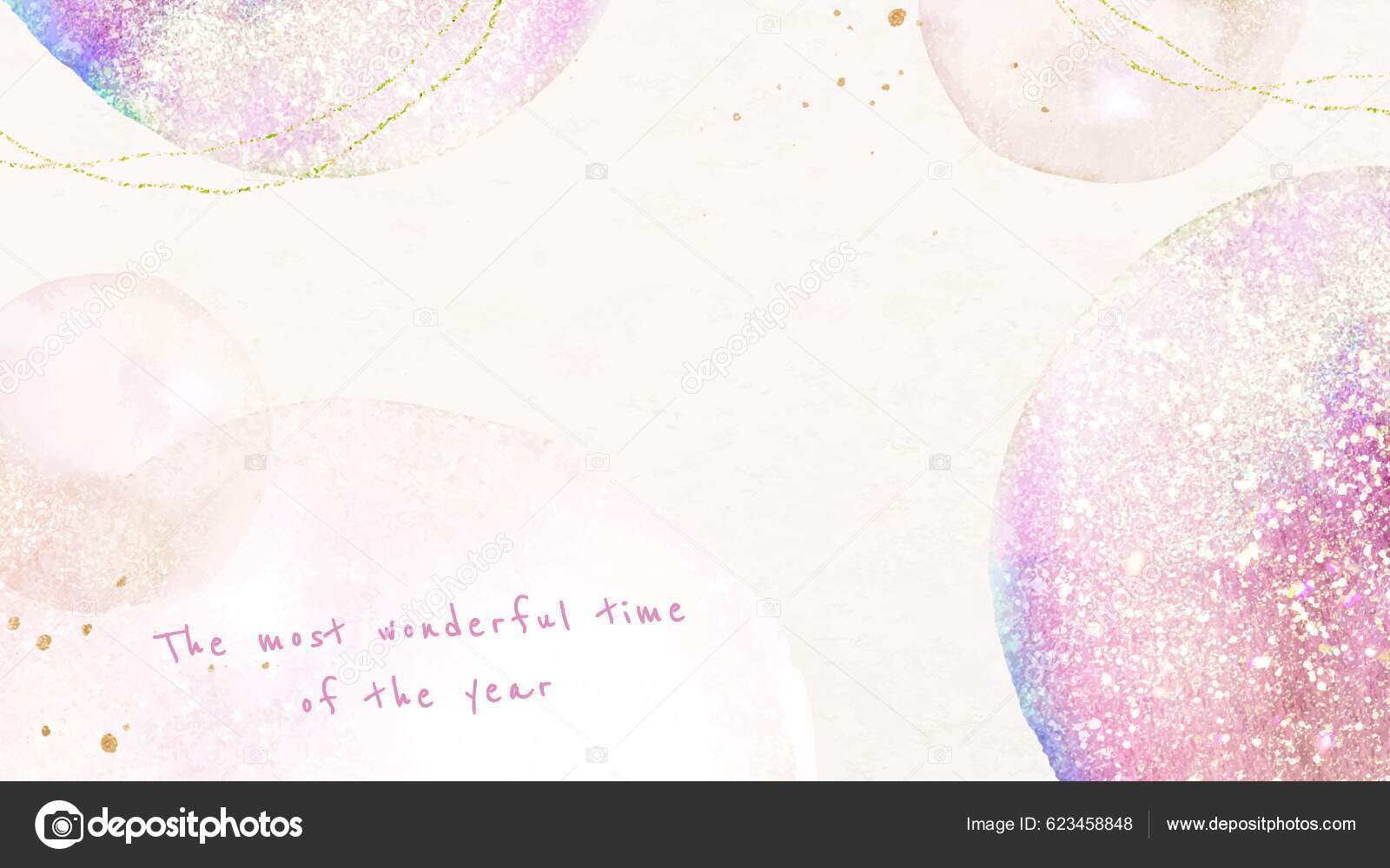 Desktop Wallpaper Template Editable Greetings Festive Design Vector ...