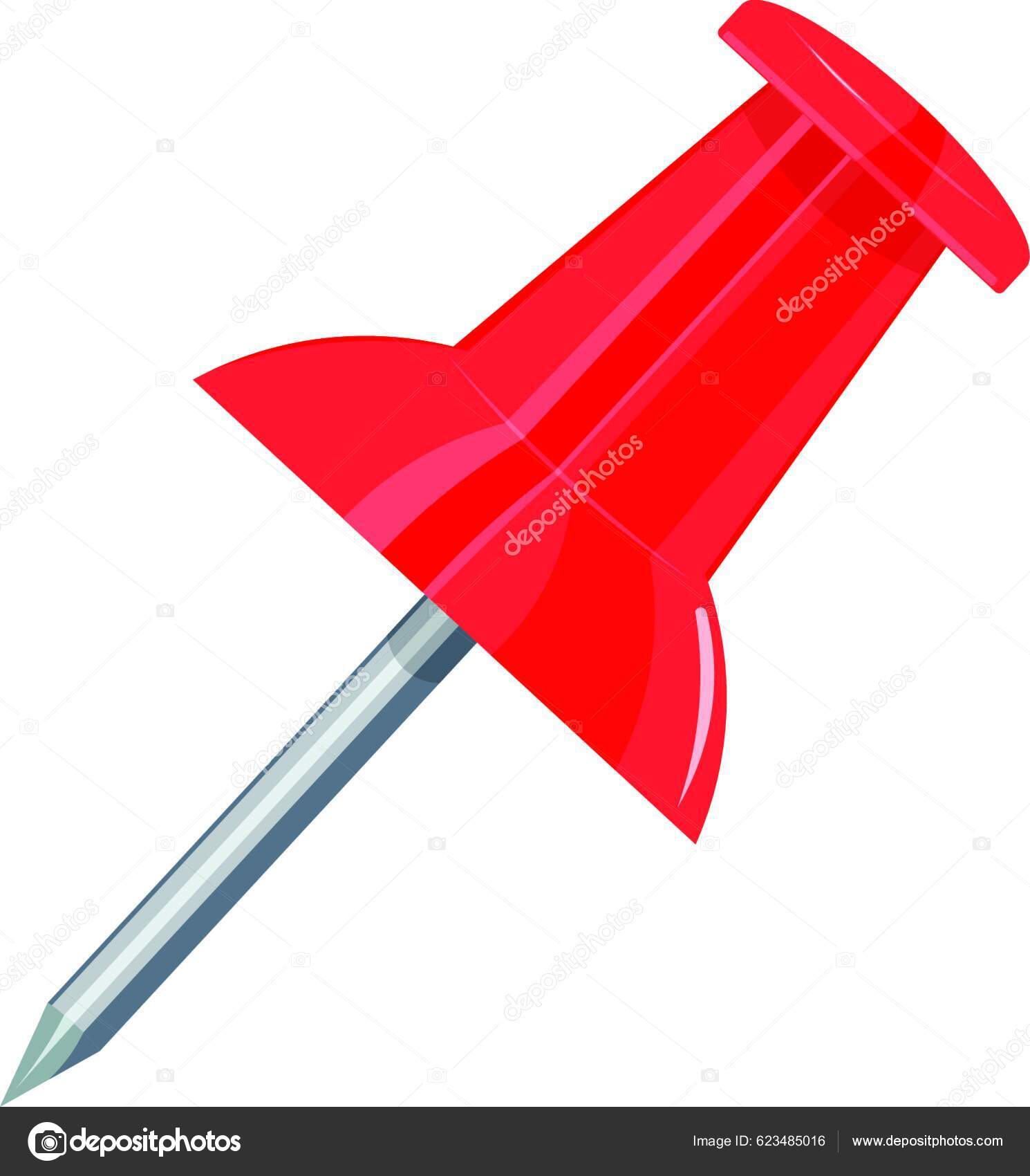 Ilustración Vectorial Pin Rojo Aislado Sobre Fondo Blanco Vector de ...