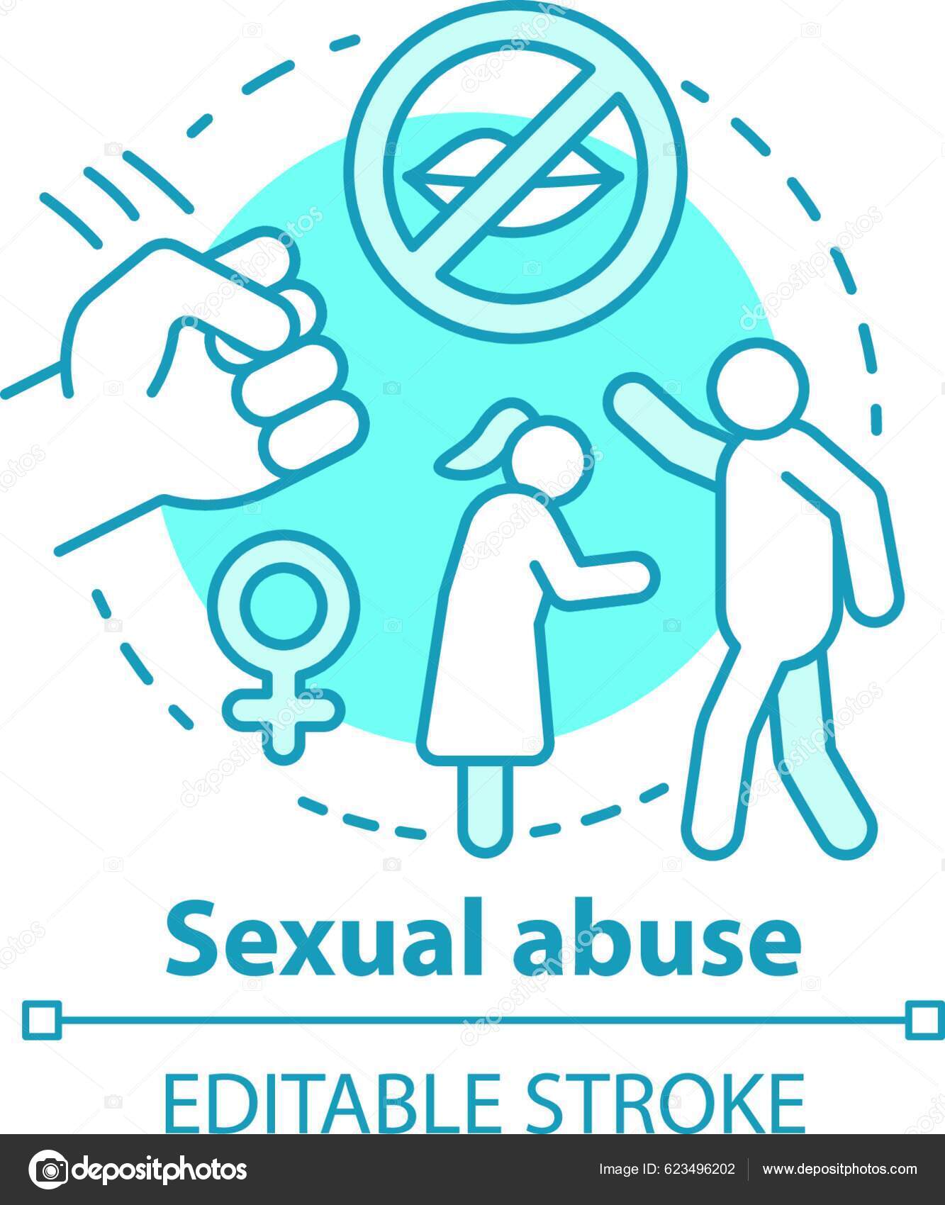 Icono Del Concepto Abuso Sexual Violencia Doméstica Acoso Contra Las