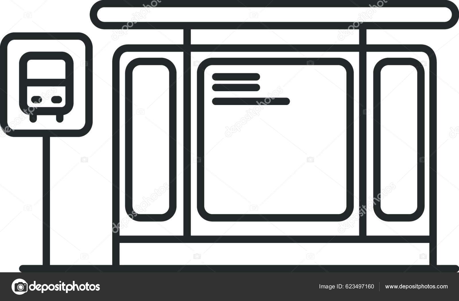 Bus Station Linear Icon Stock Vector by ©YAY_Images 623497160