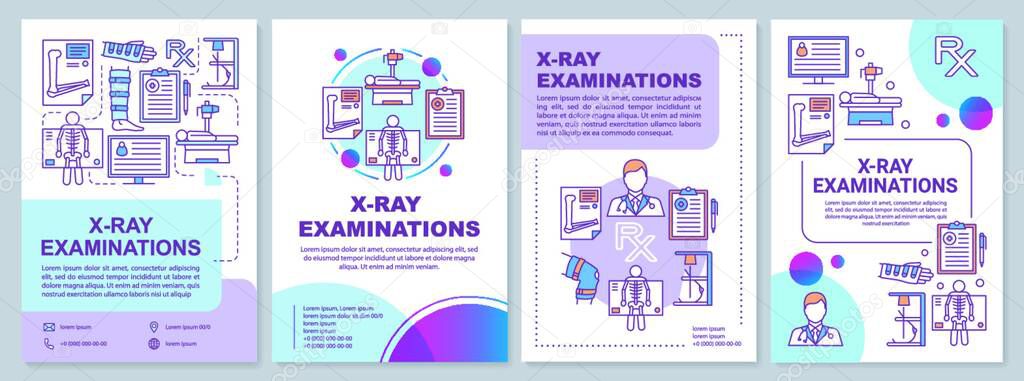 "Diseño de la plantilla de folleto de examen de rayos X. Roentgen ...