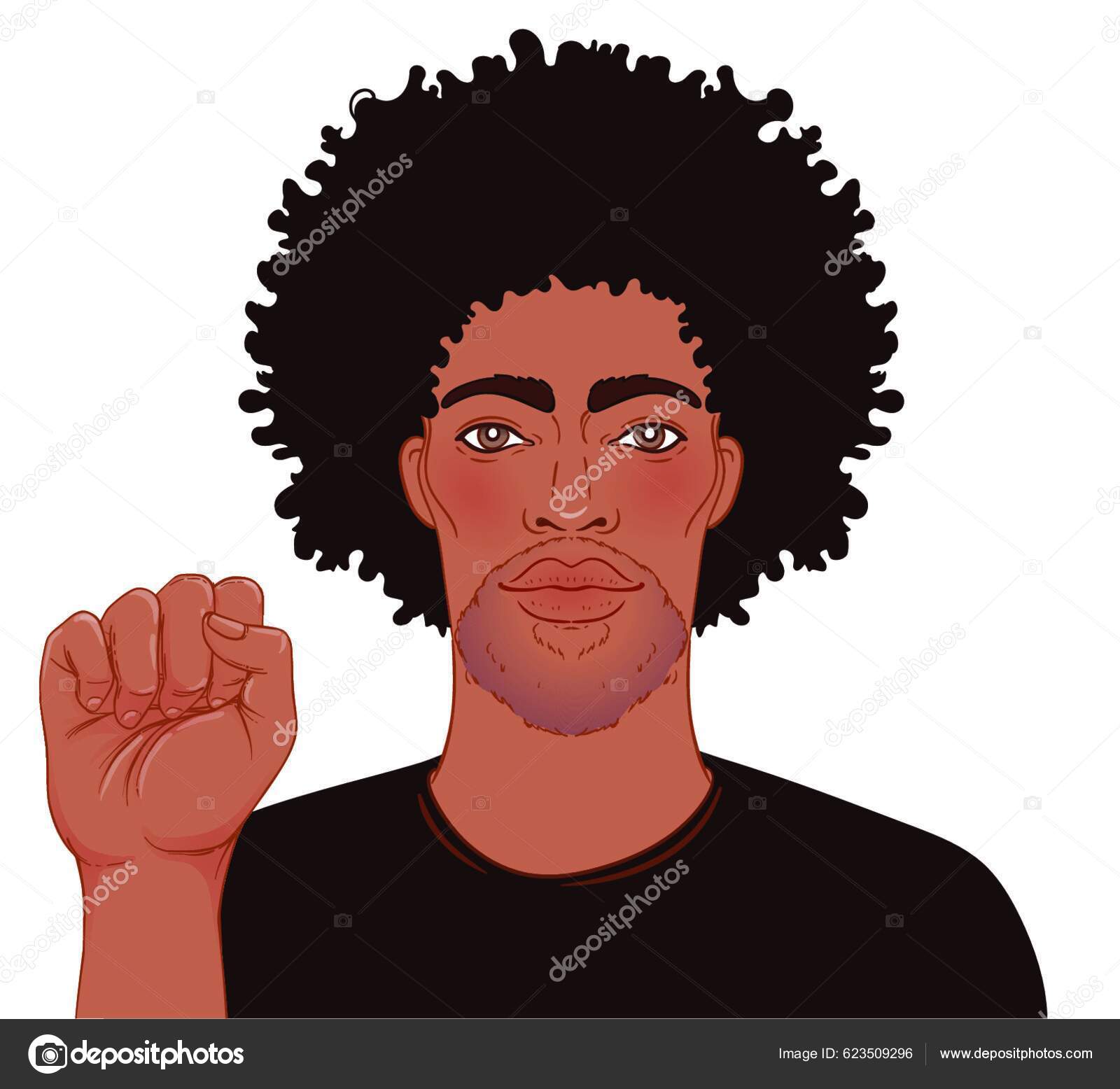 Vida Los Negros Importa Estilo Realista Ilustración Vectorial Aislado ...