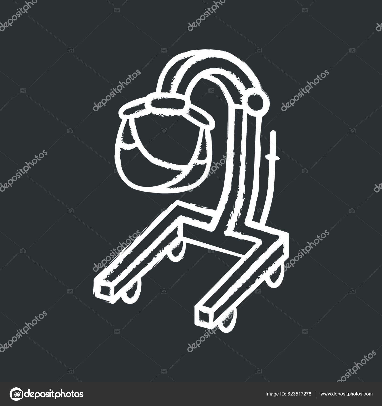 Patient Lift Chalk Icon Physically Disabled People Lifter Device ...