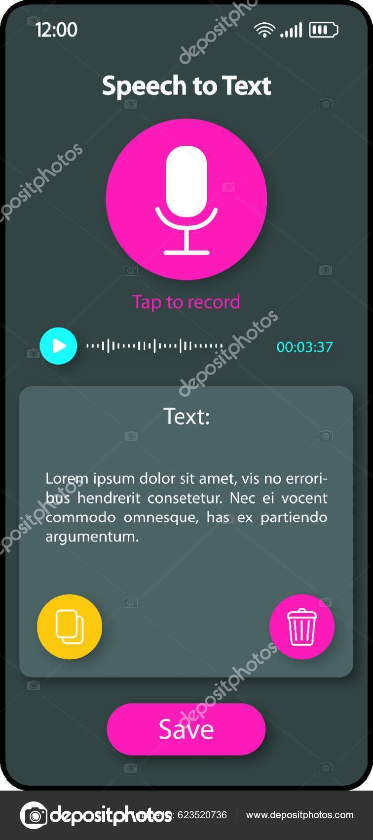 Text Messages Generator Smartphone Interface Vector Template Mobile App ...