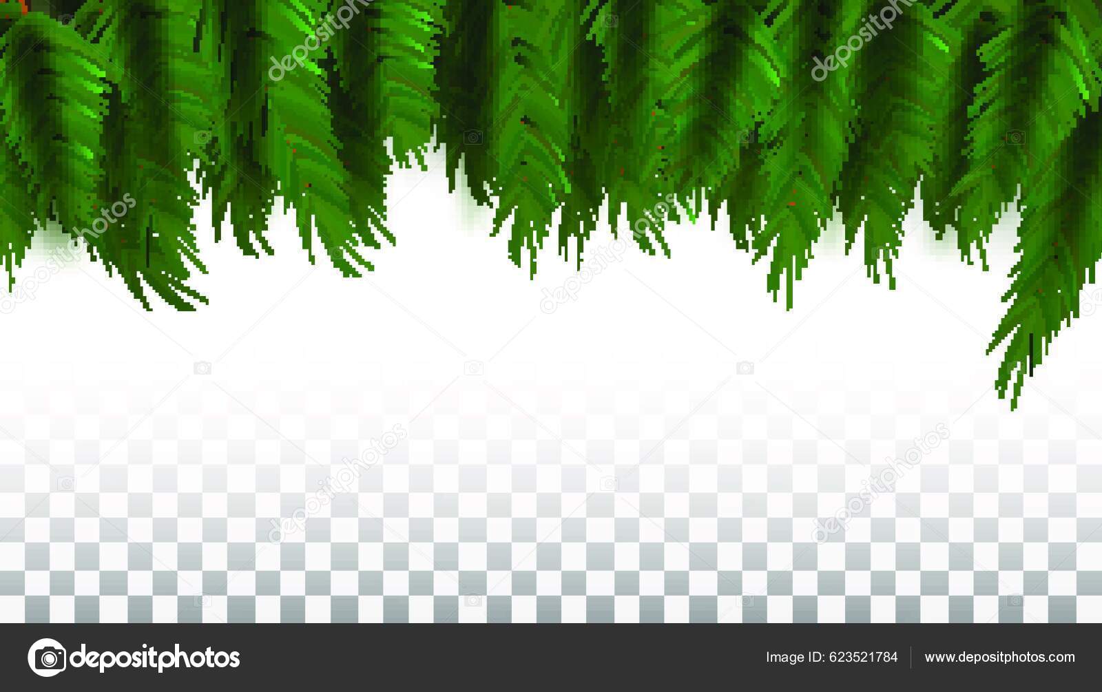 Green Christmas Tree Background Template Ready Text Stock Vector by ...