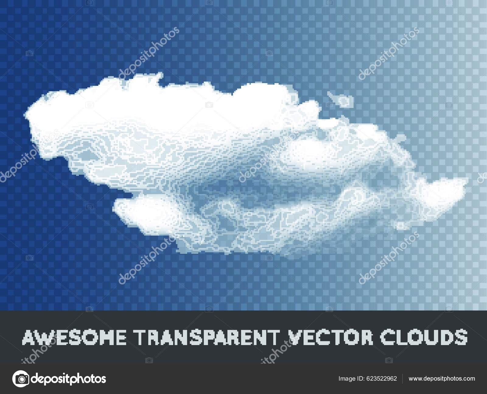 Las Nubes Vectoriales Transparentes Pueden Utilizar Con Cualquier Fondo ...