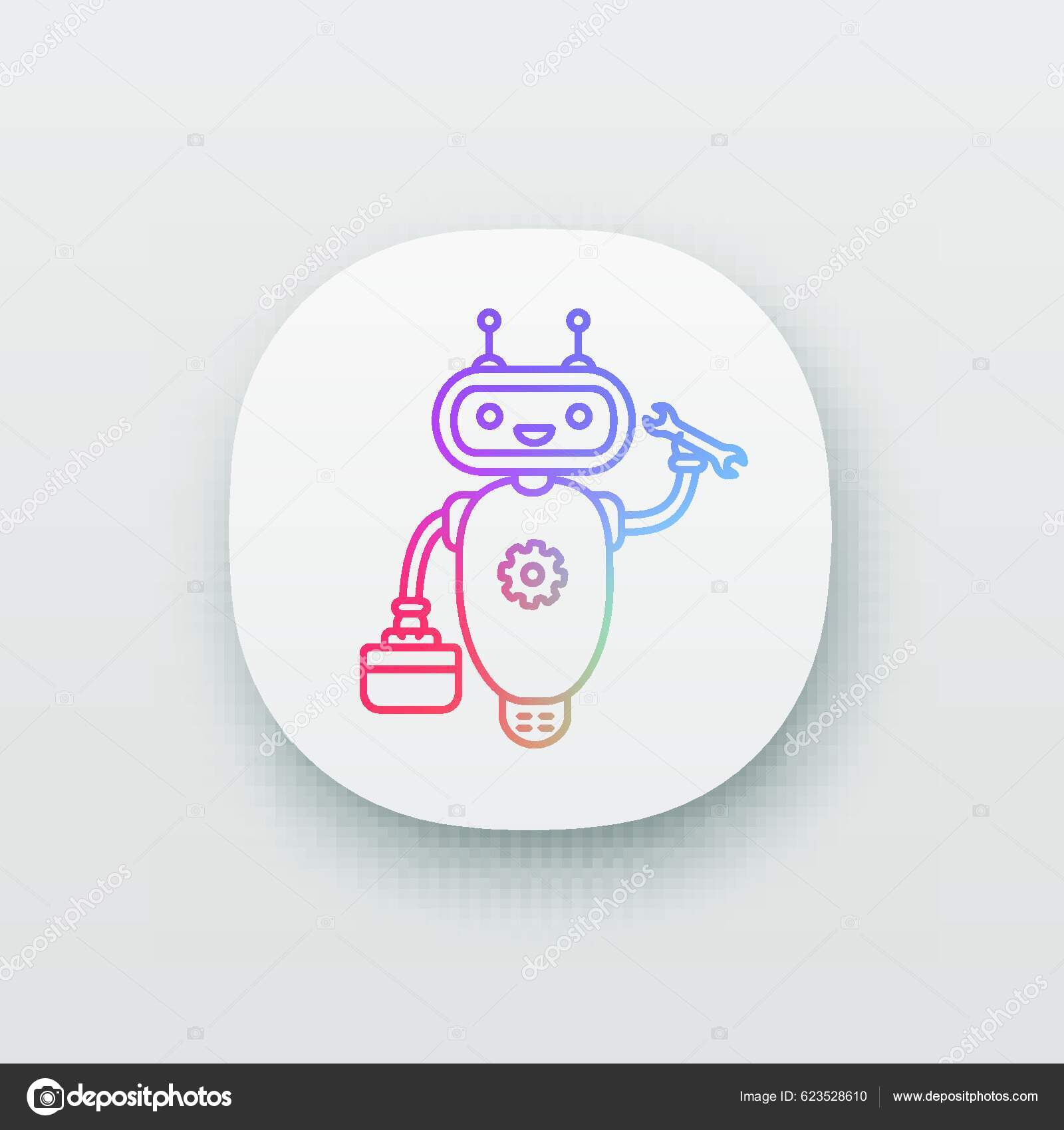 Repair Chatbot App Icon Stock Vector by ©YAY_Images 623528610