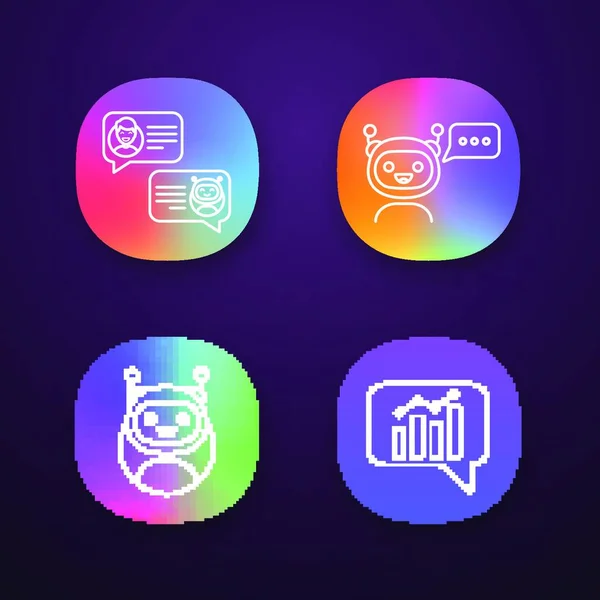 Diagrams App Icons Set Planning Process Flow Statistics Data Visualization Stock Vector by ©YAY ...