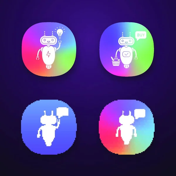 Diagrams App Icons Set Planning Process Flow Statistics Data Visualization Stock Vector by ©YAY ...