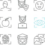 Facial Recognition Secured Chatbot Object Detection App Chat Bot Icons Stock Vector by ©bsd ...
