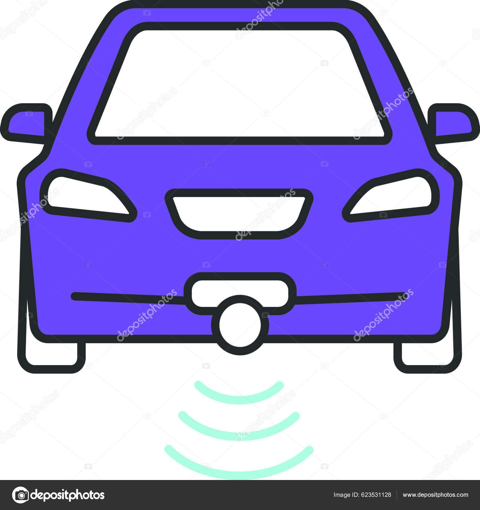 Smart Car Front View Color Icon Stock Vector Image by ©YAY_Images ...